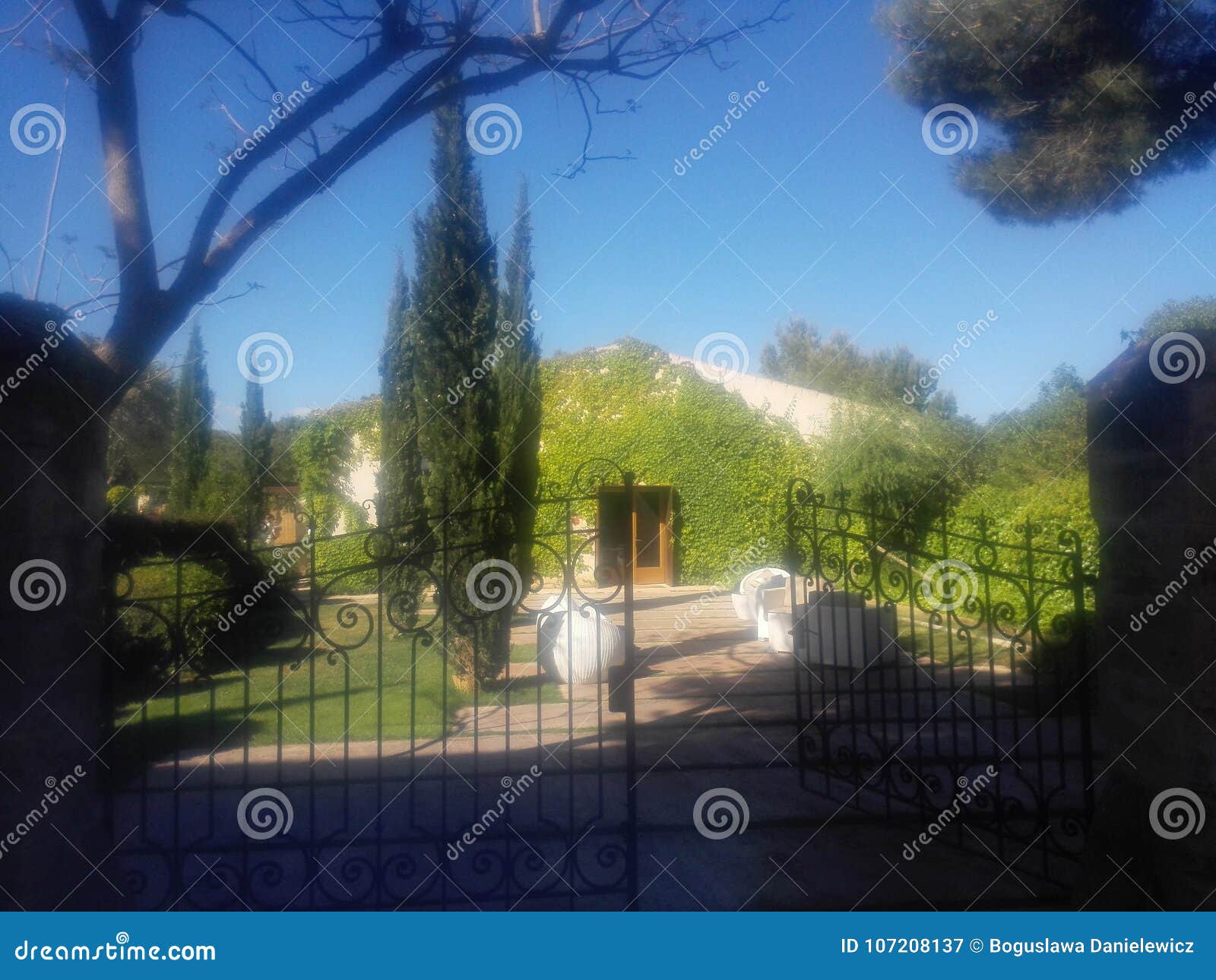 Open gate stock image. Image of door, gate, open, warm - 107208137