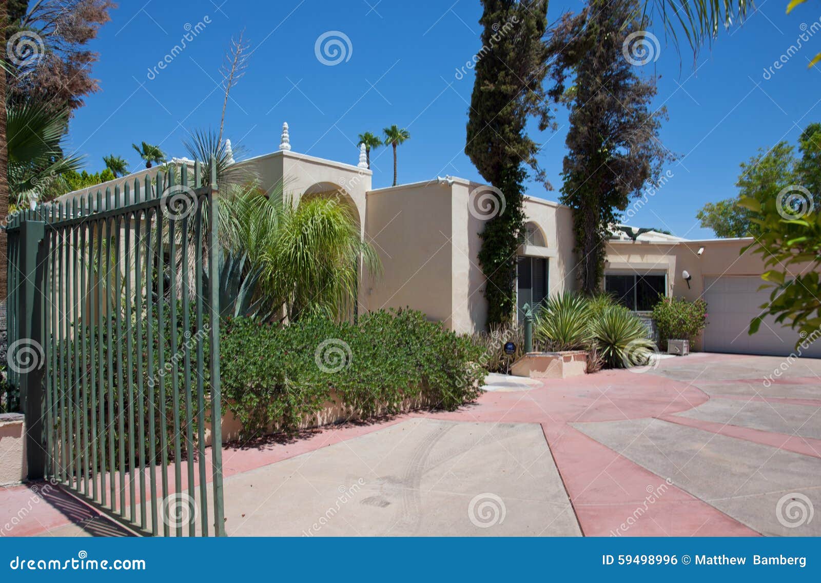 Gate Palm And Greenery Royalty-Free Stock Photo | CartoonDealer.com ...