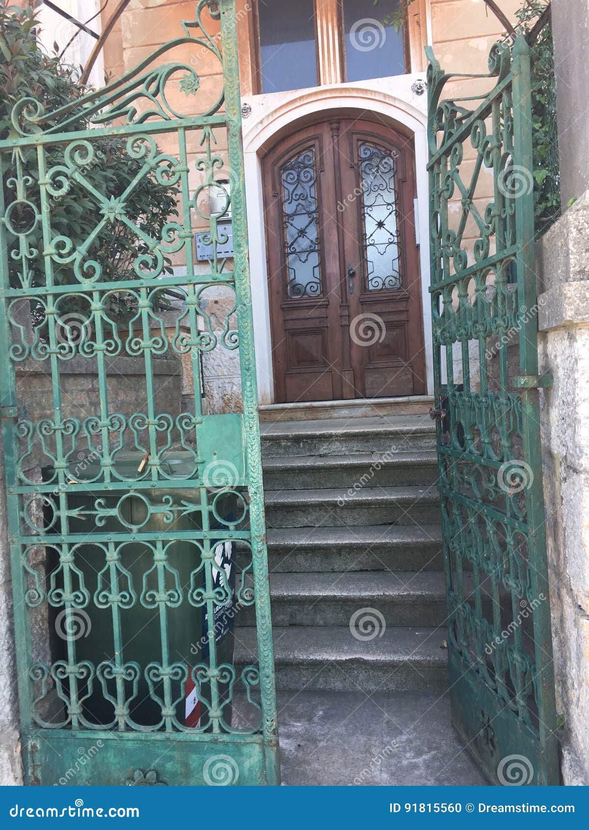 An Open Gate stock photo. Image of seaside, green, interesting - 91815560