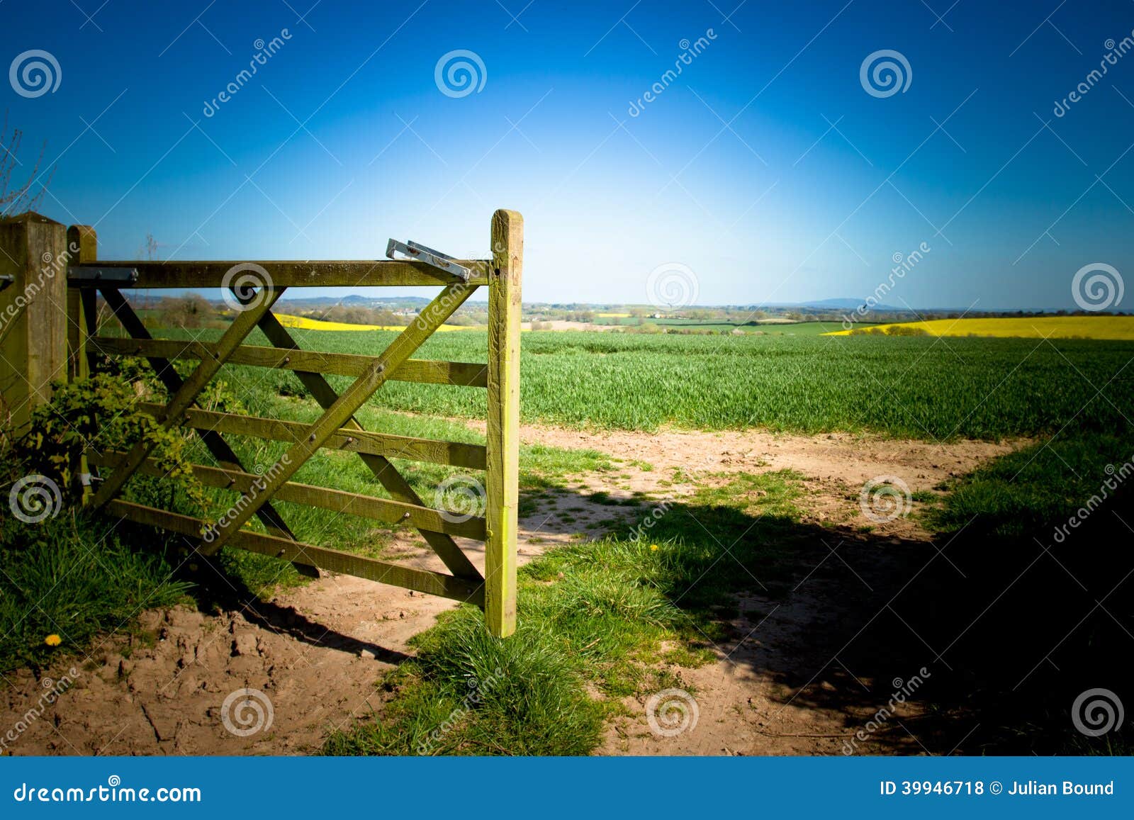Open Gate of Shropshire Fields Julian Bound Stock Photo - Image of ...