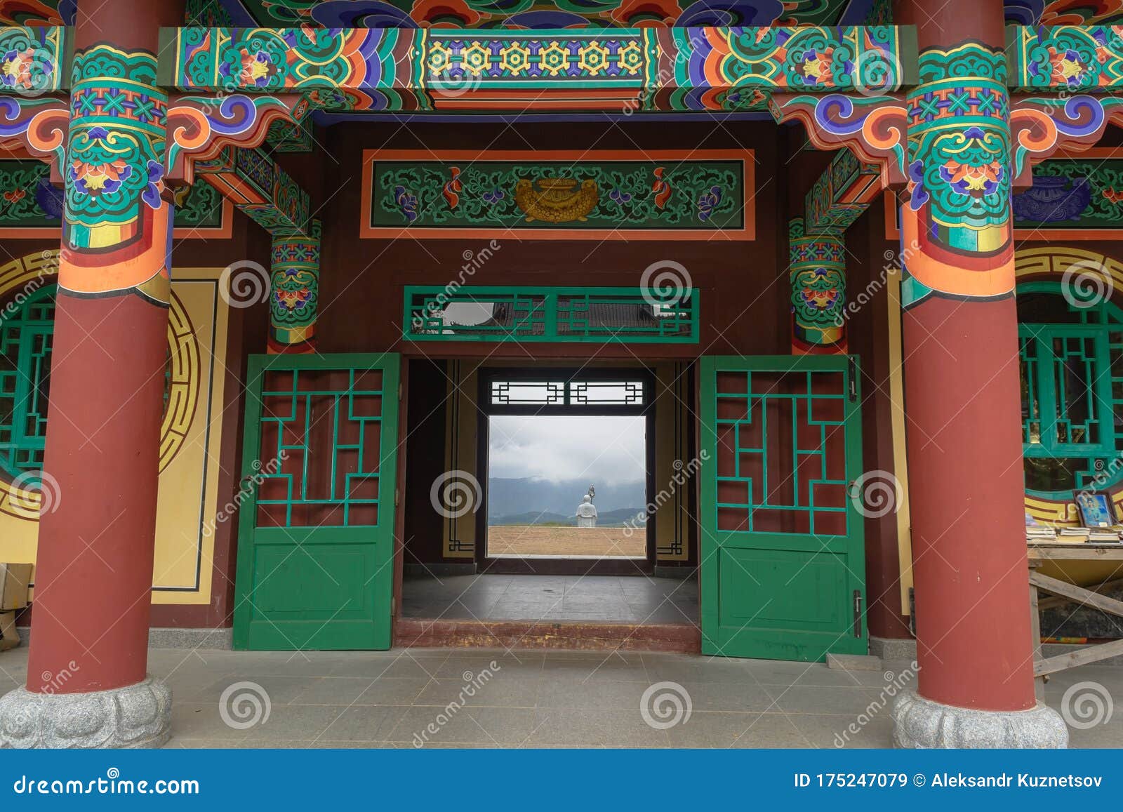 An Open Gate To a Buddhist Temple. Stock Image - Image of buddhist ...