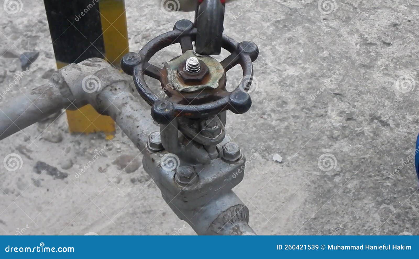 Open Gate Valve with Pipe Wrench Stock Video - Video of pipe, flowing ...