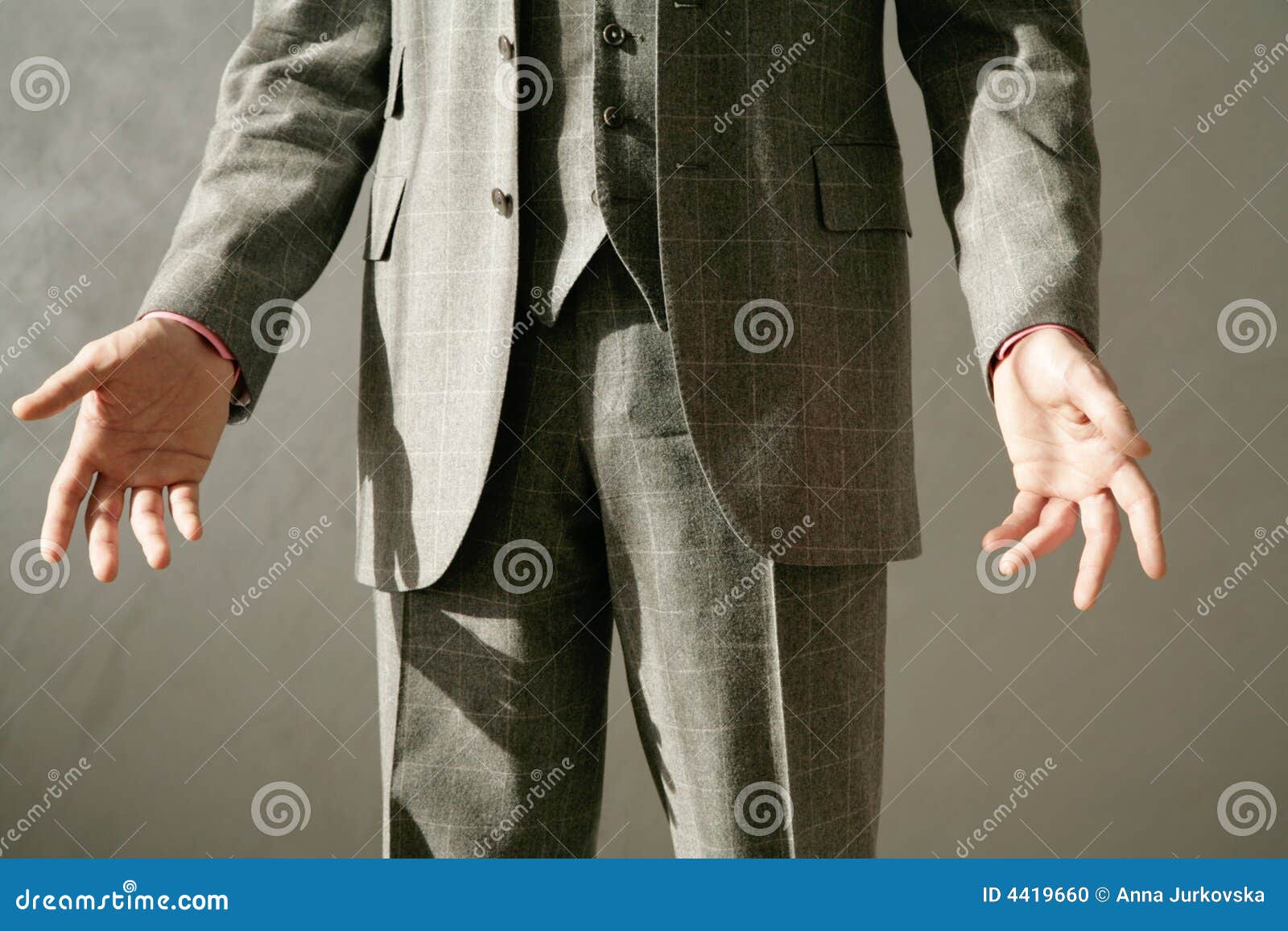 Open gesture stock photo. Image of hands, trousers, work - 4419660