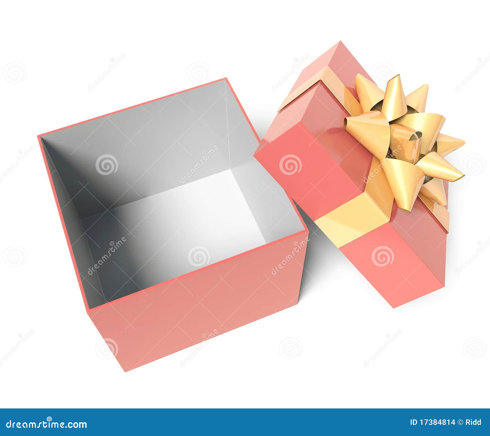 Open gift stock illustration. Illustration of ribbon - 17384814