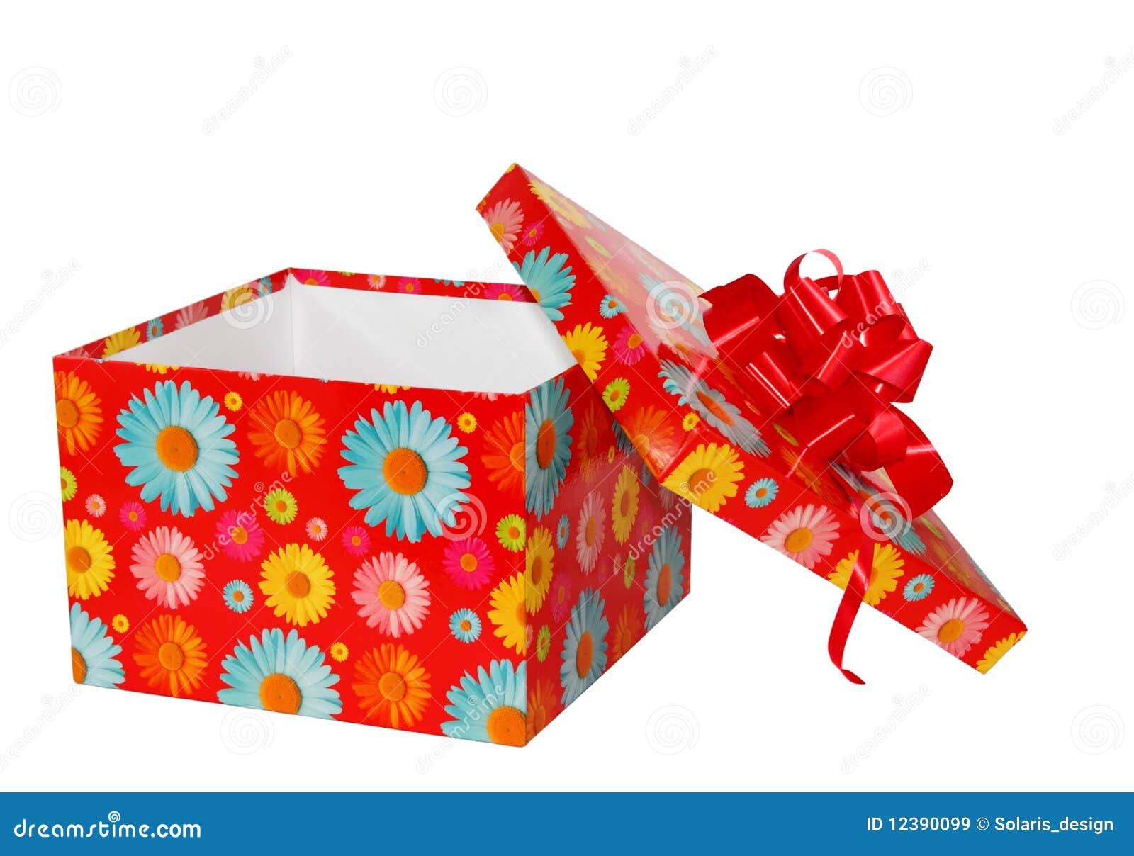 Open gift box stock image. Image of decorate, ribbon - 12390099
