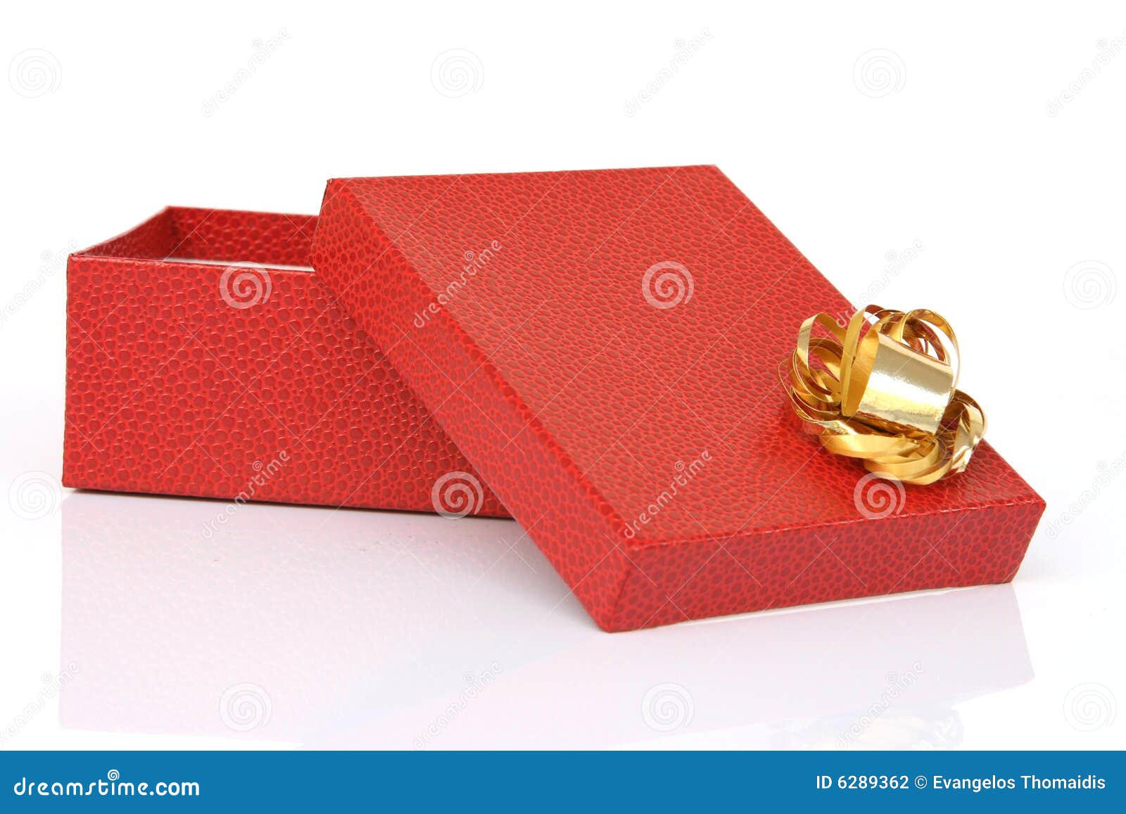 Open gift box stock photo. Image of paper, ribbon, golden - 6289362
