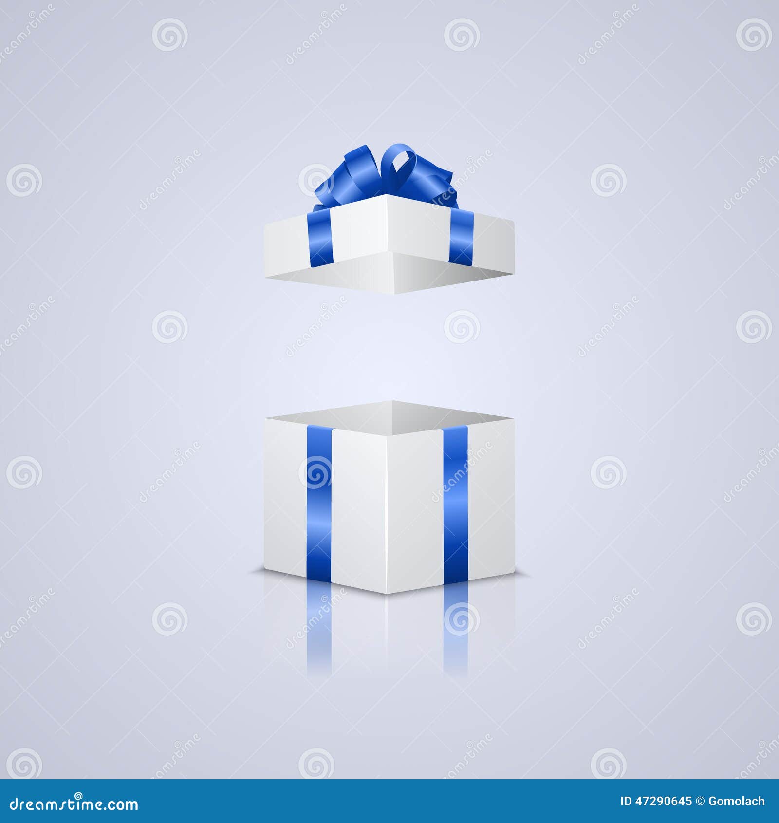 Open gift box stock vector. Illustration of background - 47290645