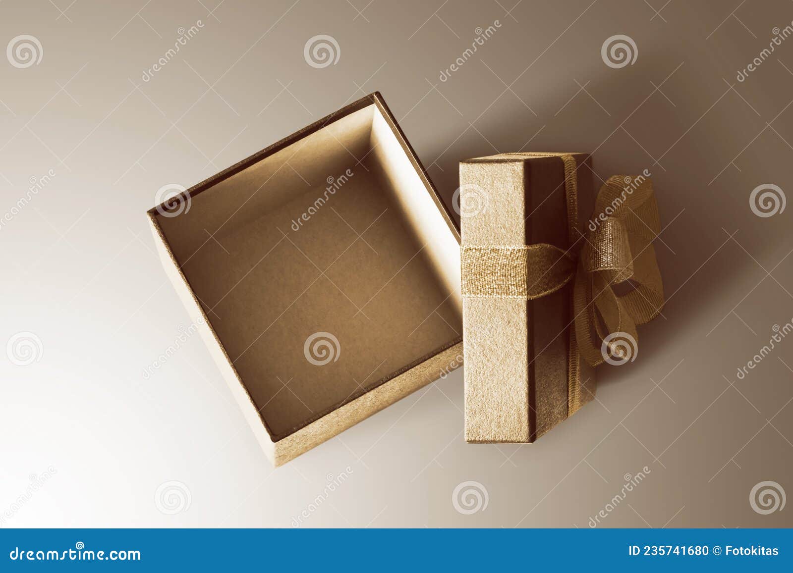 Open Gift Box on Gold Backgrounds Stock Photo - Image of open, design ...