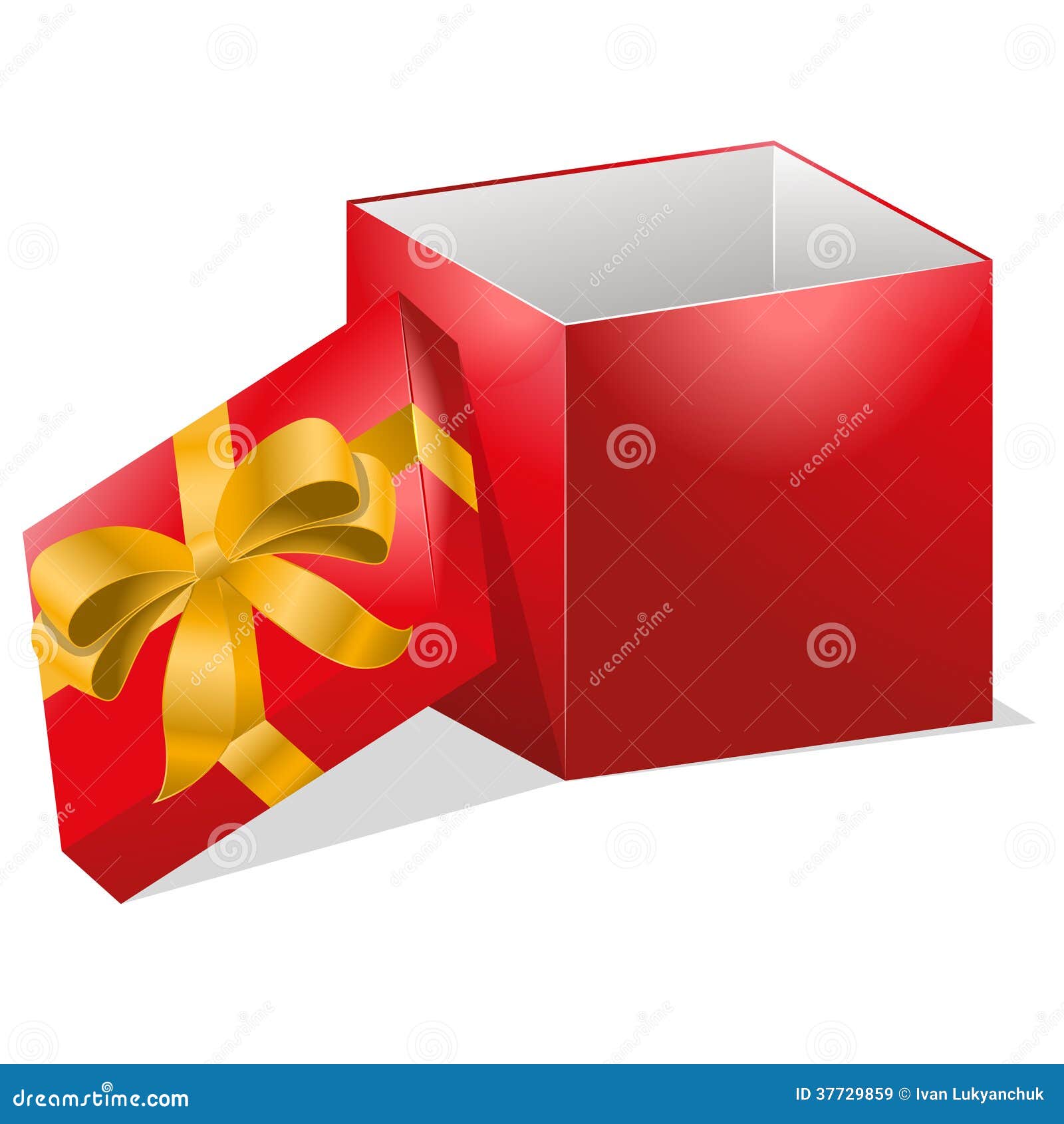 Open gift box illustration stock vector. Illustration of element - 37729859