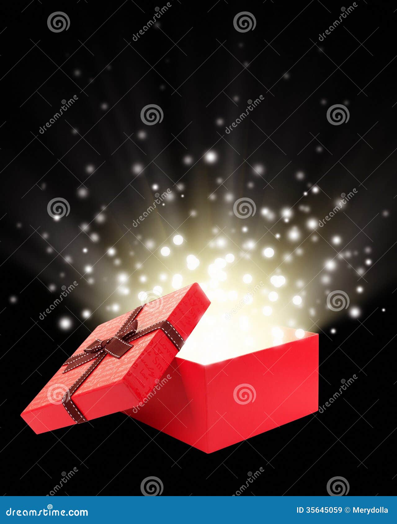 Open gift box stock image. Image of glow, design, glitter - 35645059