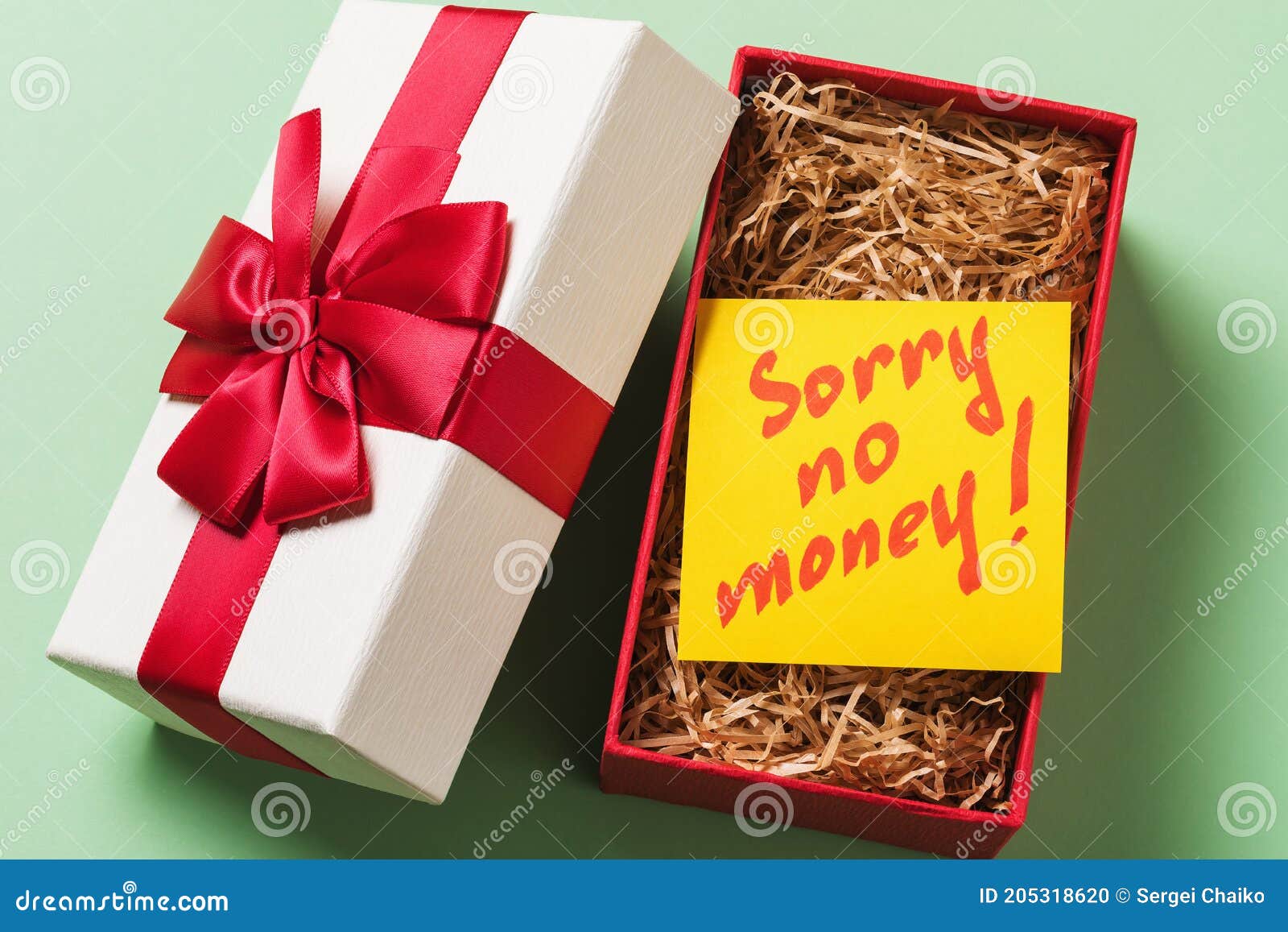 Lack Of Money Inscription On Torn Paper, Cardboard Stock Photo ...
