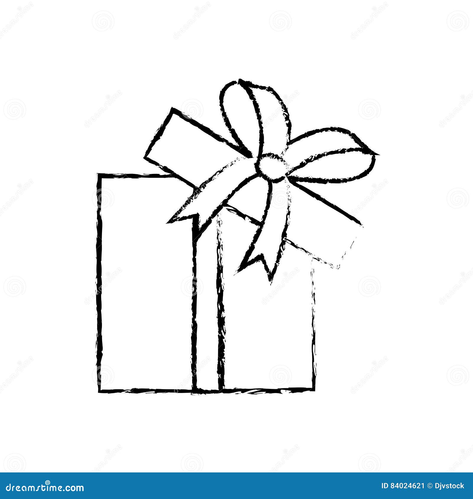 Open Gift Box Drawing