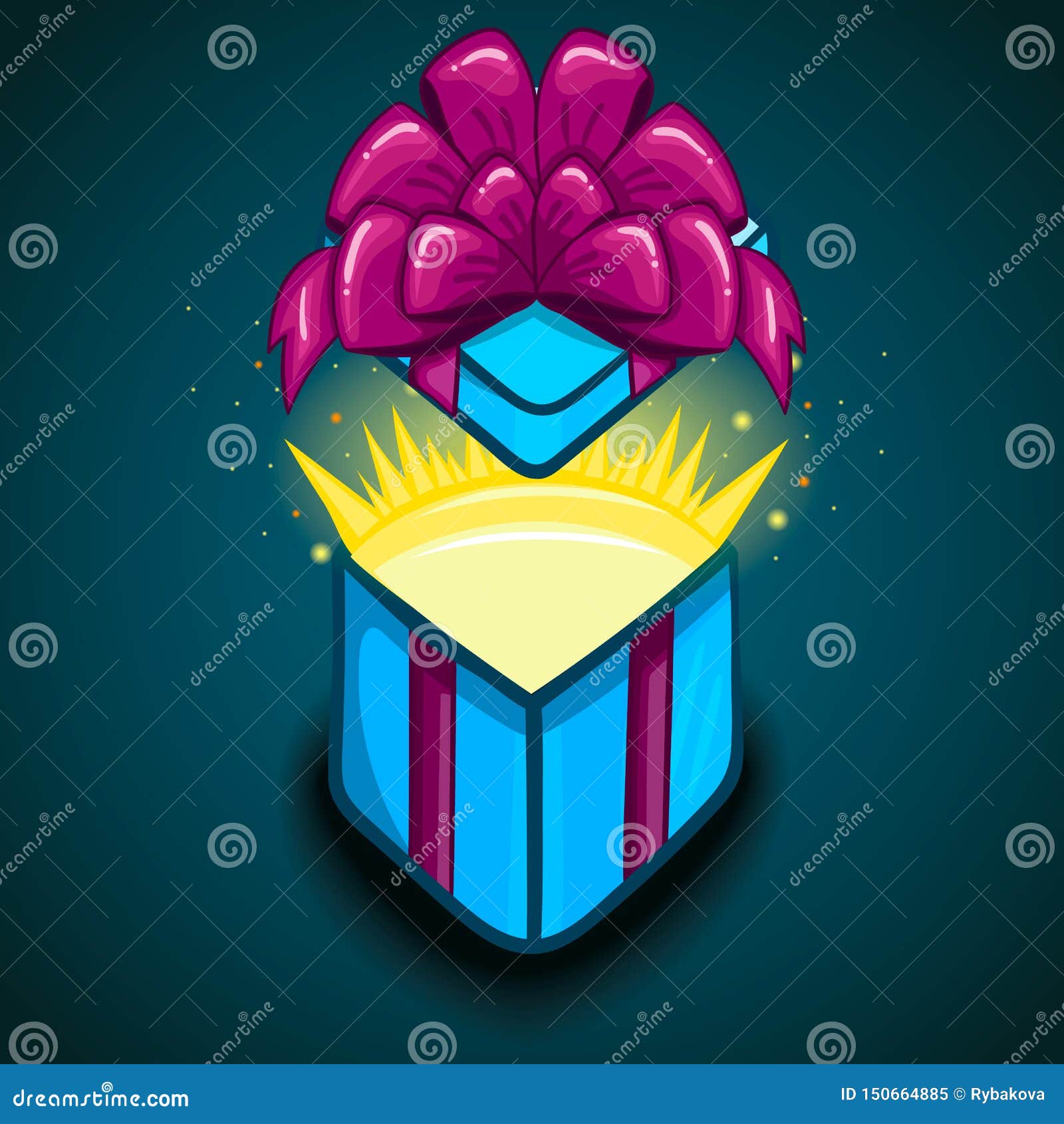 Open Gift Box with a Surprise Inside Stock Vector - Illustration of ...