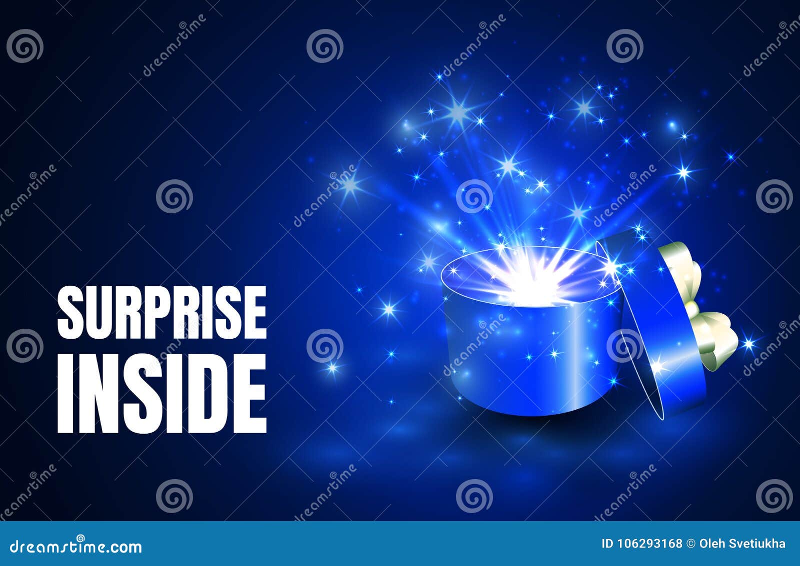 Open Gift Box with Surprise and Magic Light Fireworks Stock Vector ...