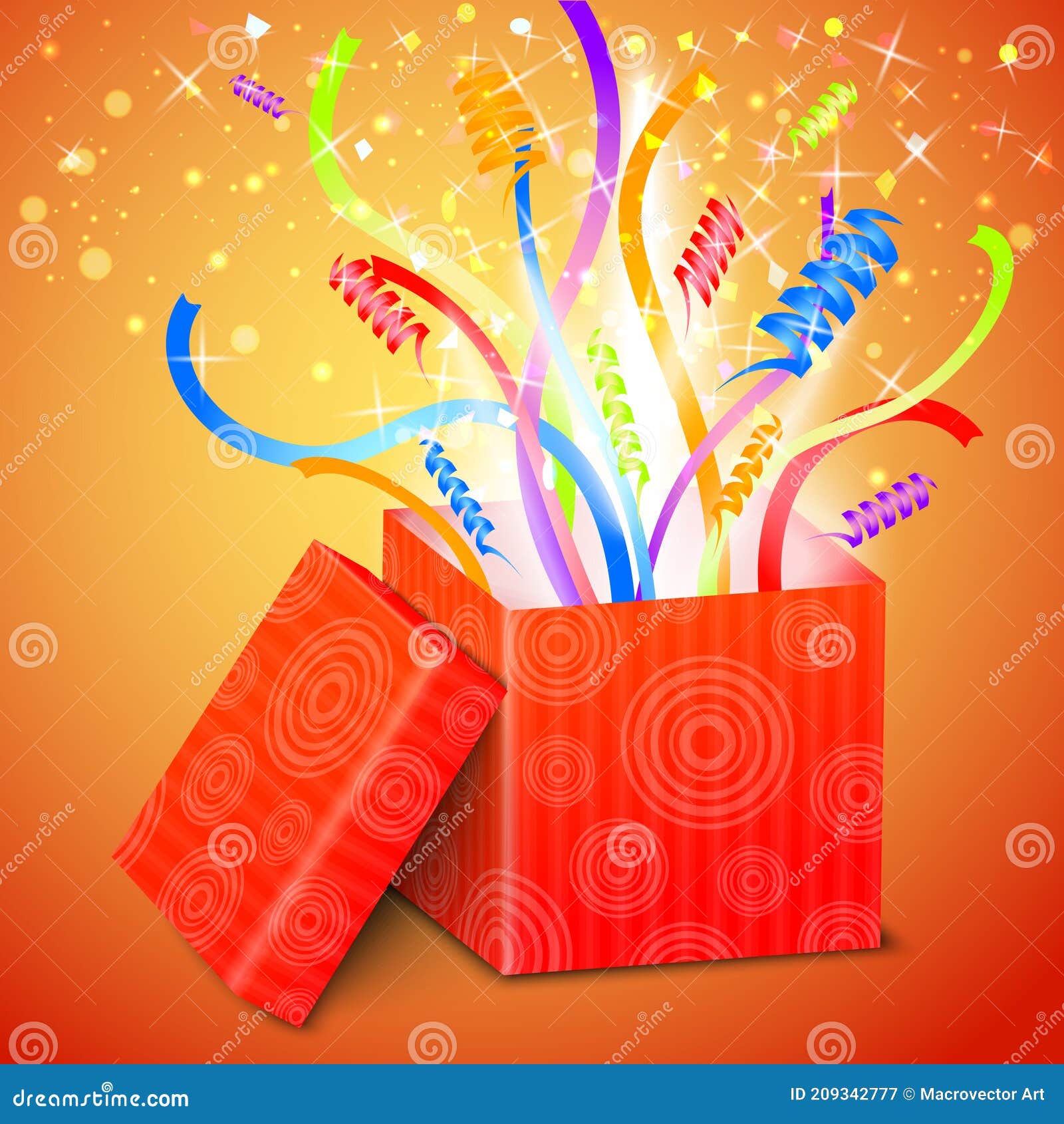 Open Gift Box Vector Design Illustration Stock Vector - Illustration of ...