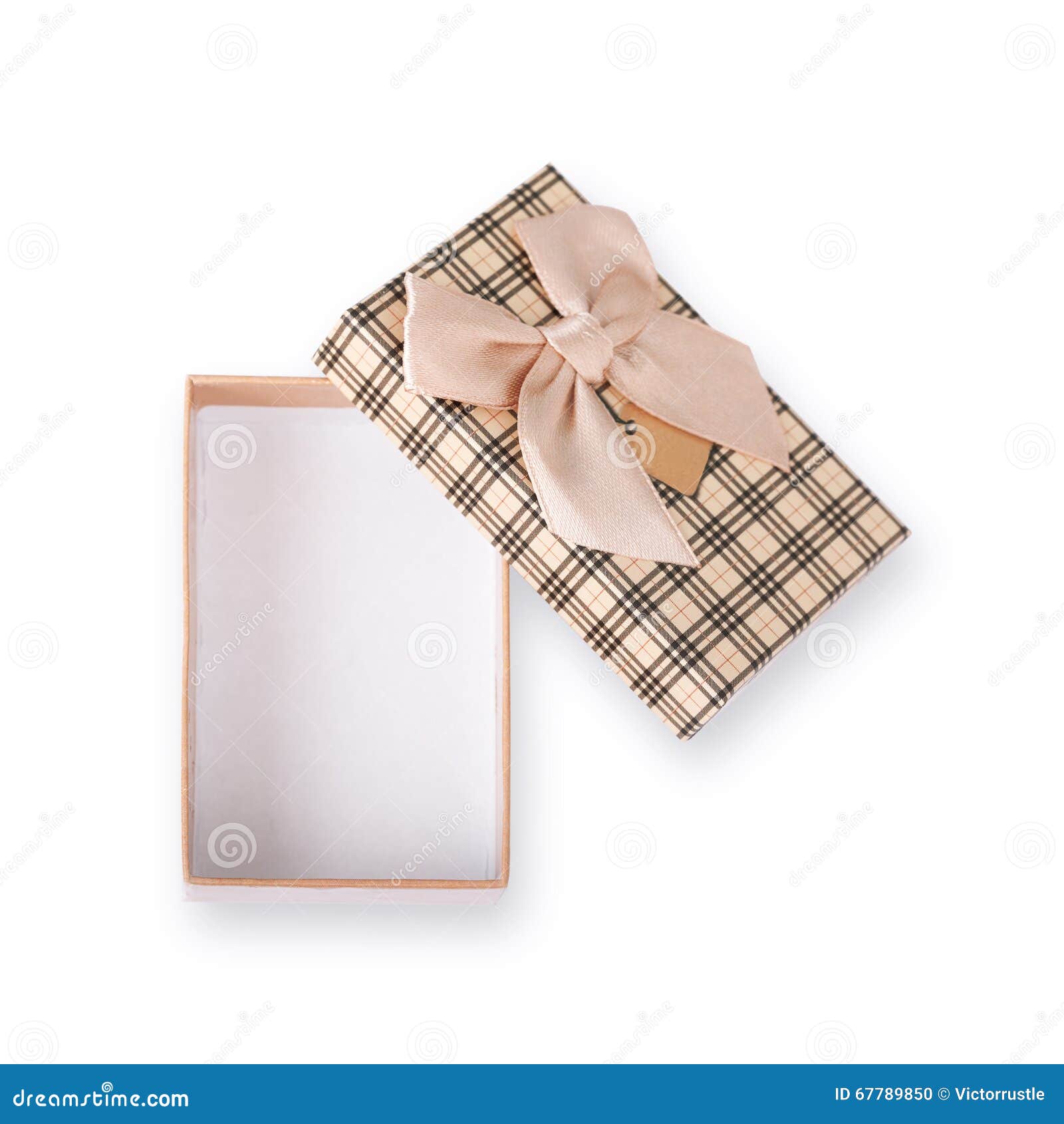 Open Gift Box Top View On White Background Stock Photo - Image of ...