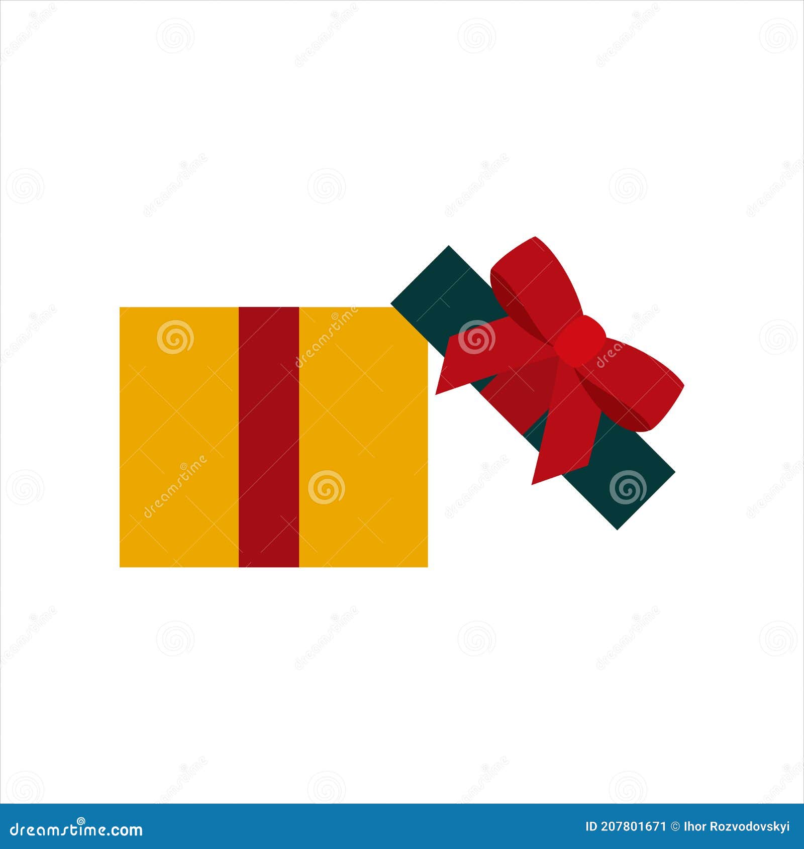 Open Gift Box on White Background. Vector EPS10 Stock Illustration ...