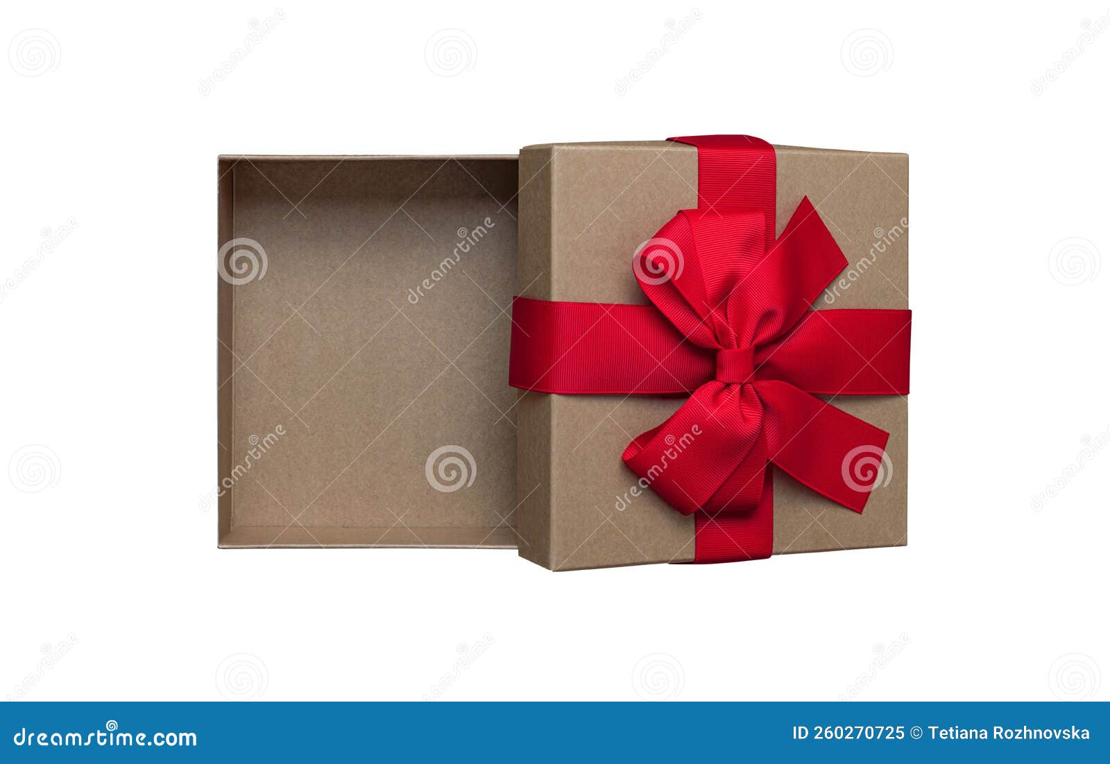 Open Gift Box on a White Background. Stock Image - Image of blank ...