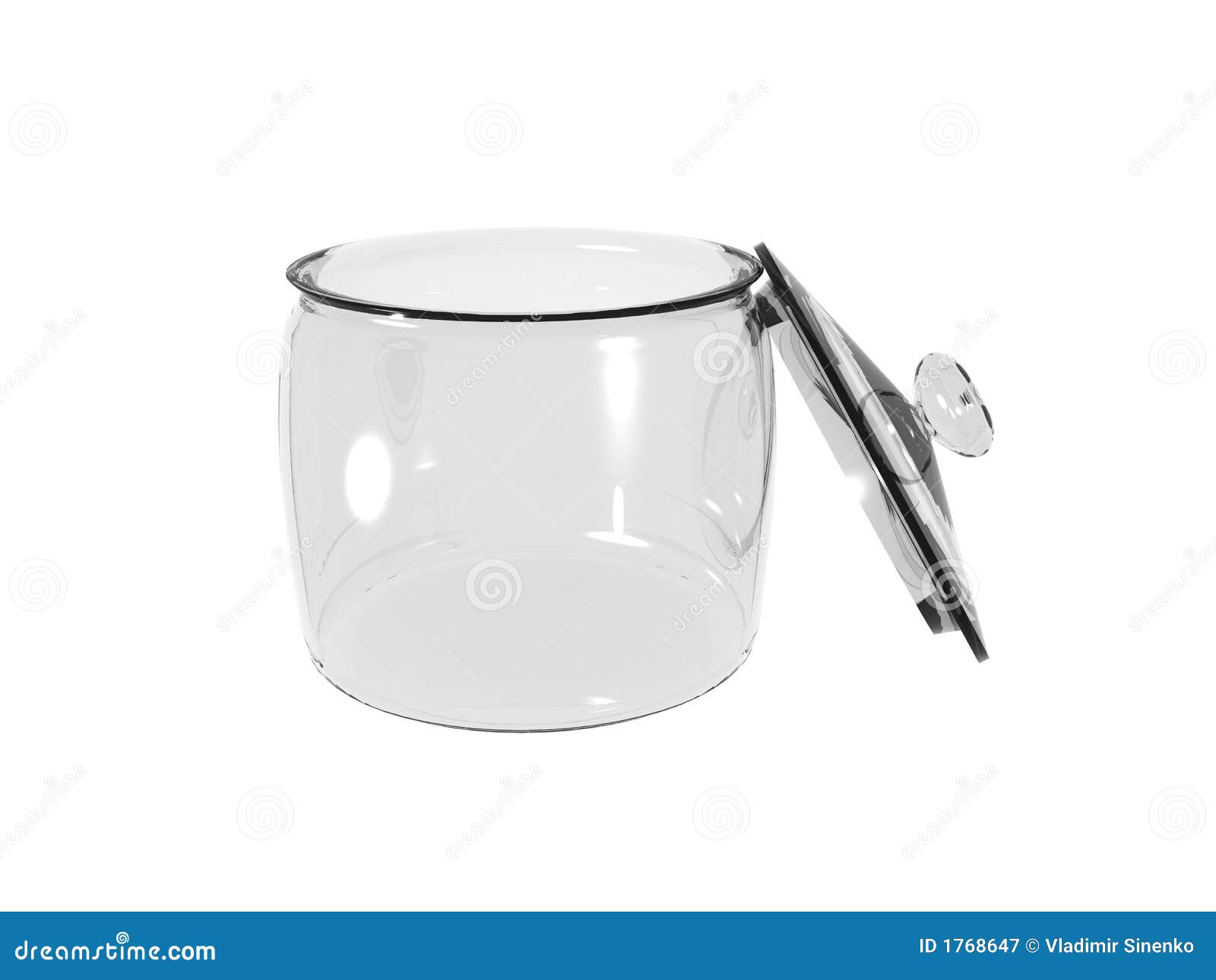 Open glass jar stock illustration. Illustration of empty - 1768647