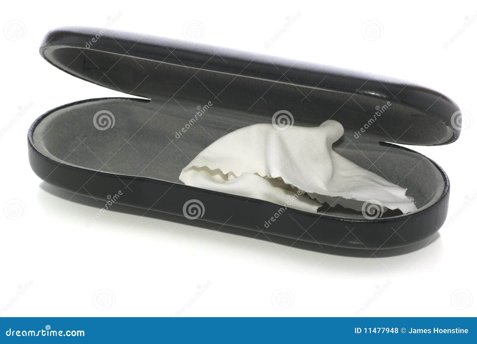 Open Glasses Case on White with Clipping Path Stock Photo - Image of ...