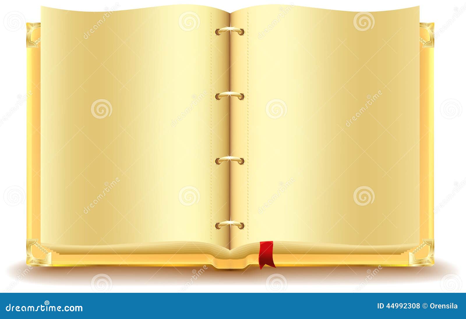 Open gold book stock vector. Illustration of book, spring - 44992308