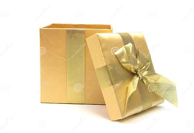 Open Gold Gift stock photo. Image of christmas, gold, gift - 1631154