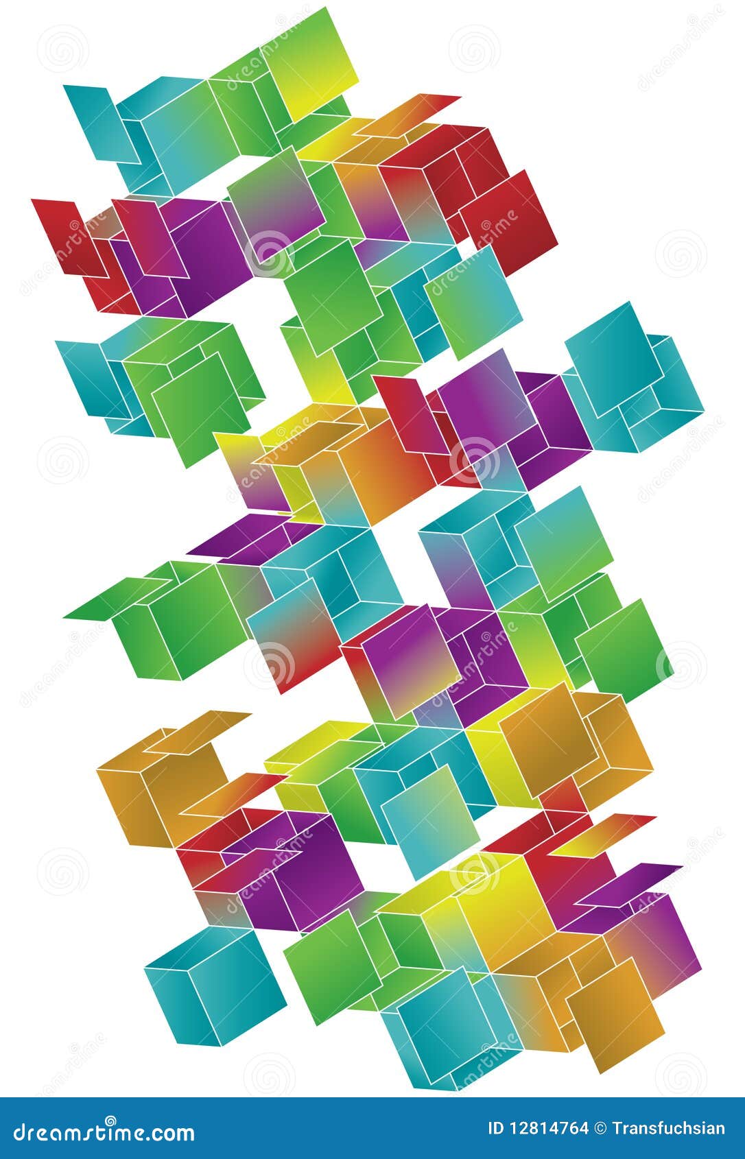 Open Gradient Cube Page Design Stock Vector - Illustration of orange ...