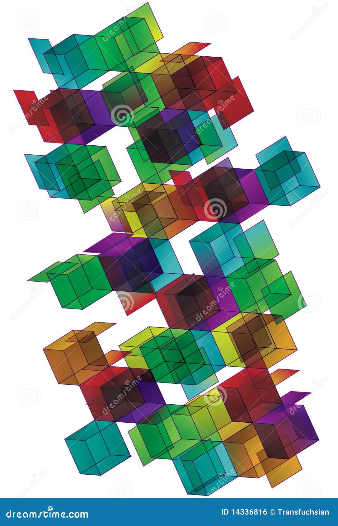 Open Gradient Cube Page Design Stock Vector - Illustration of abstract ...
