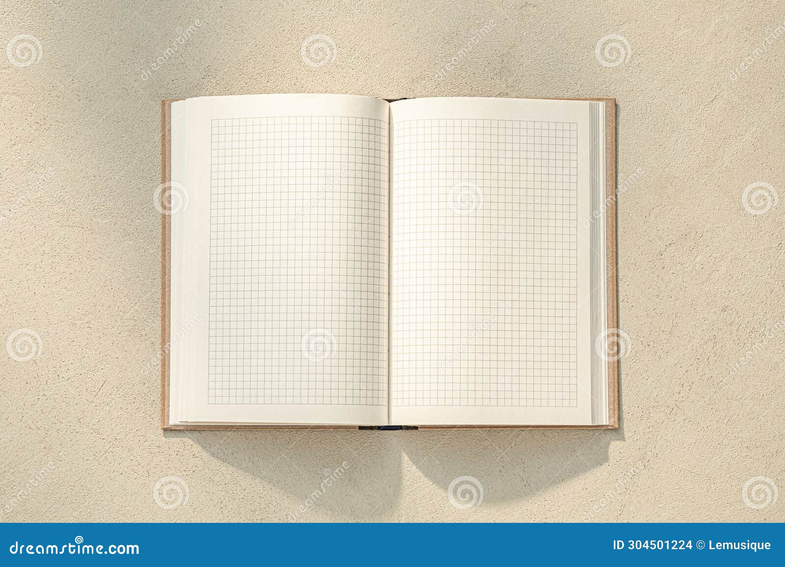 Open Graph Ruled Composition or Exercise Book or Notebook in Sunlight ...