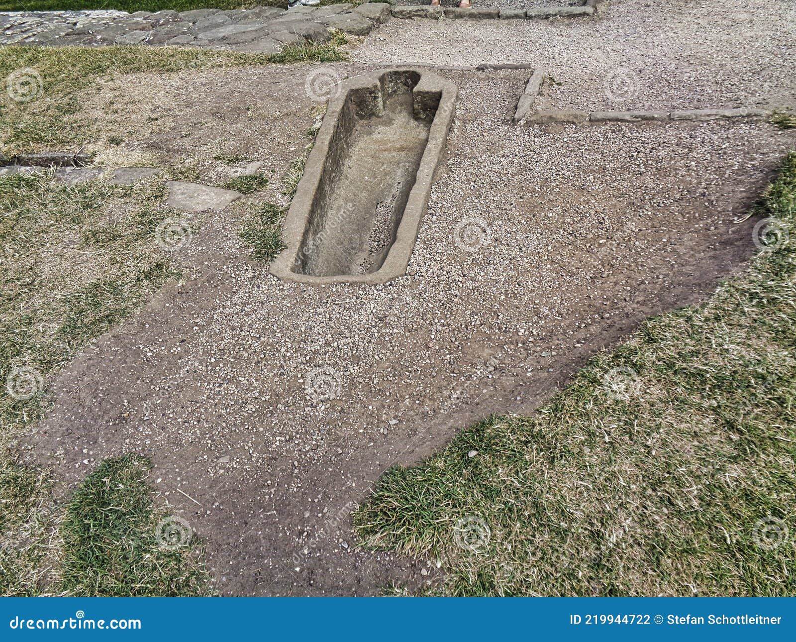 An Open Grave at an Graveyard Outside the City Stock Photo - Image of ...