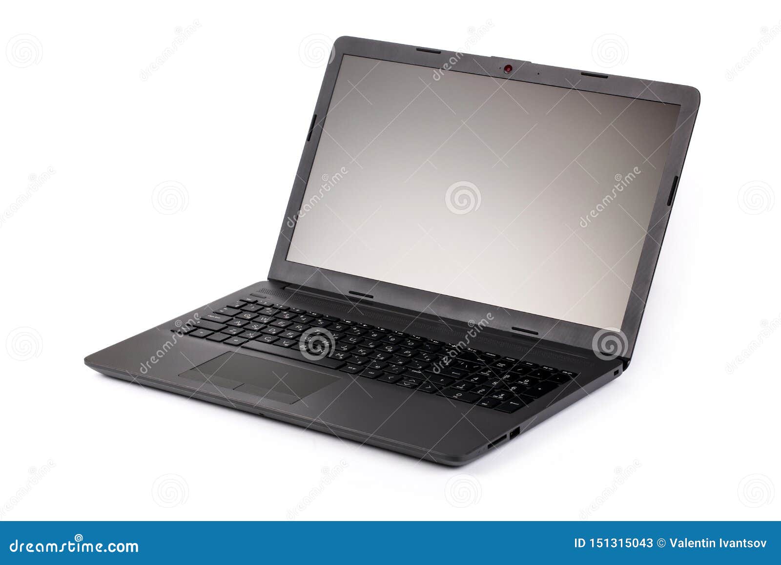 Open Gray Laptop on a White Background Stock Image - Image of alphabet ...