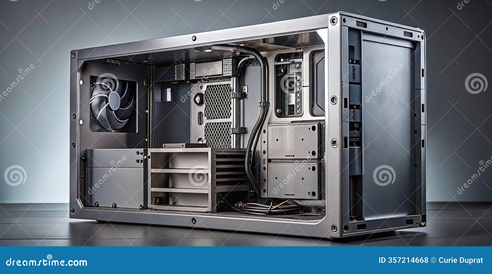 Open Gray Metal Computer Case Side Panel a Sleek and Modern PC Case ...