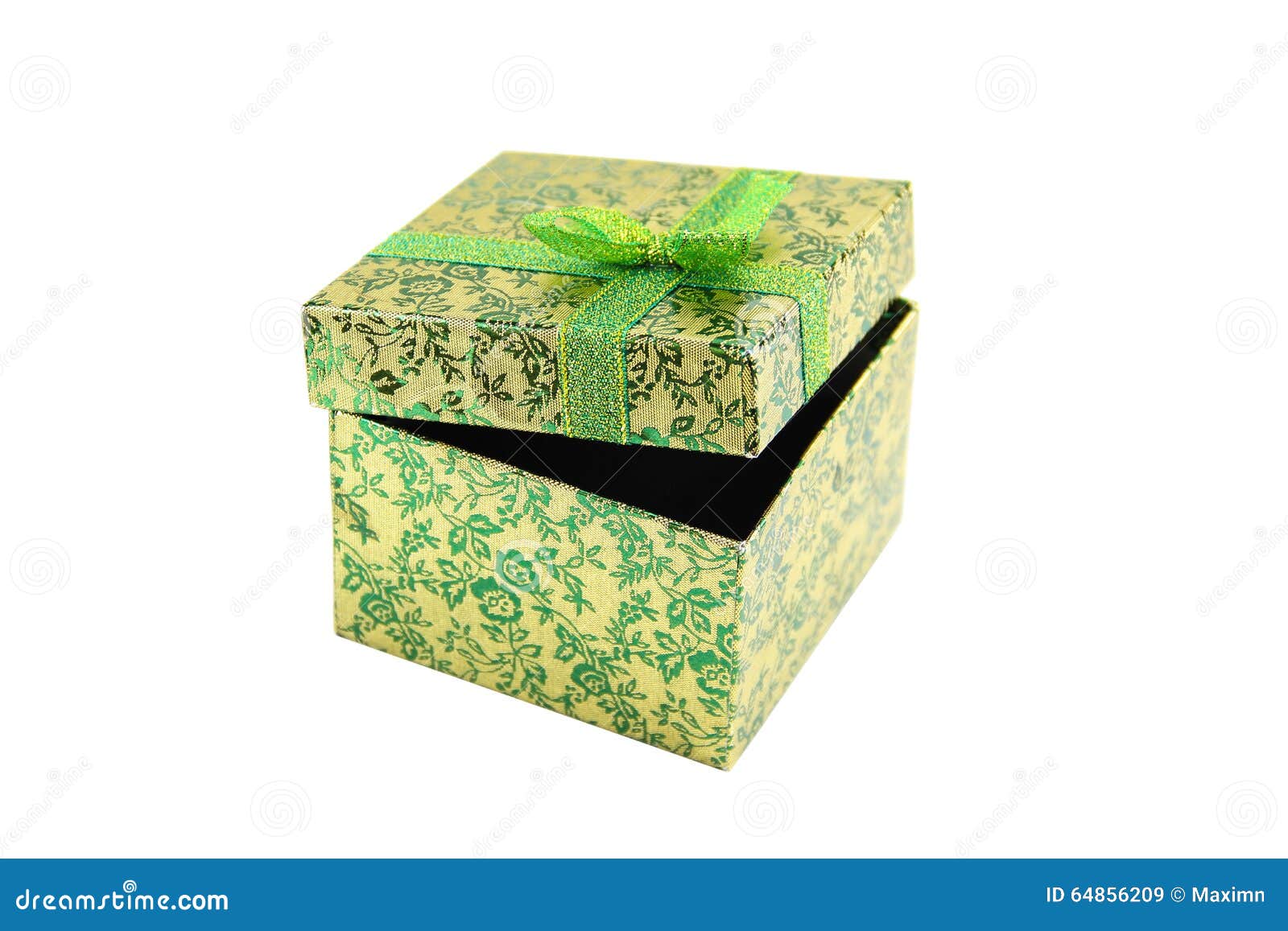 Open green gift box stock image. Image of creativity - 64856209