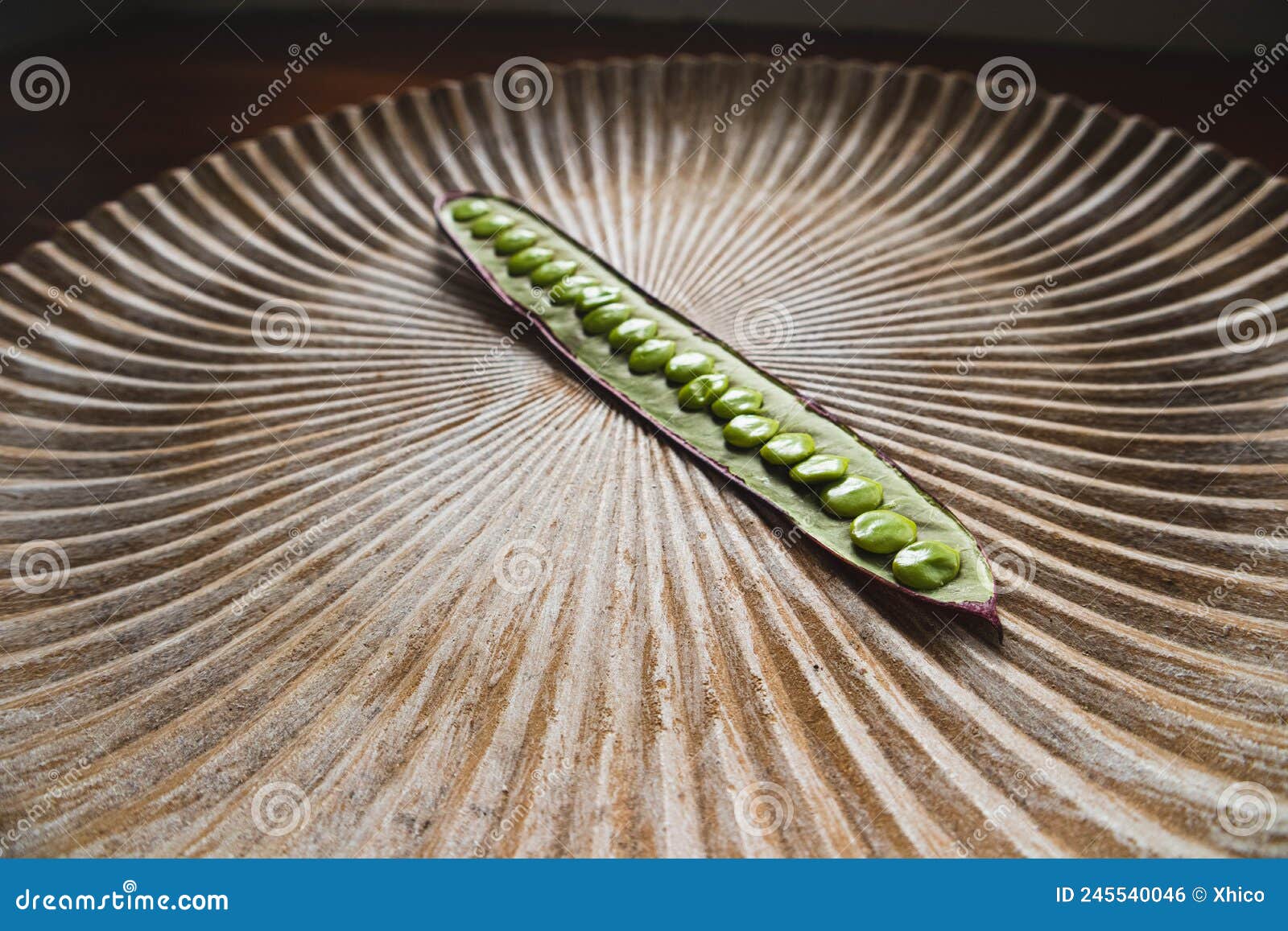 Open Guaje Seed Pod on a Plate with Edible Seed in Oaxaca Stock Photo ...