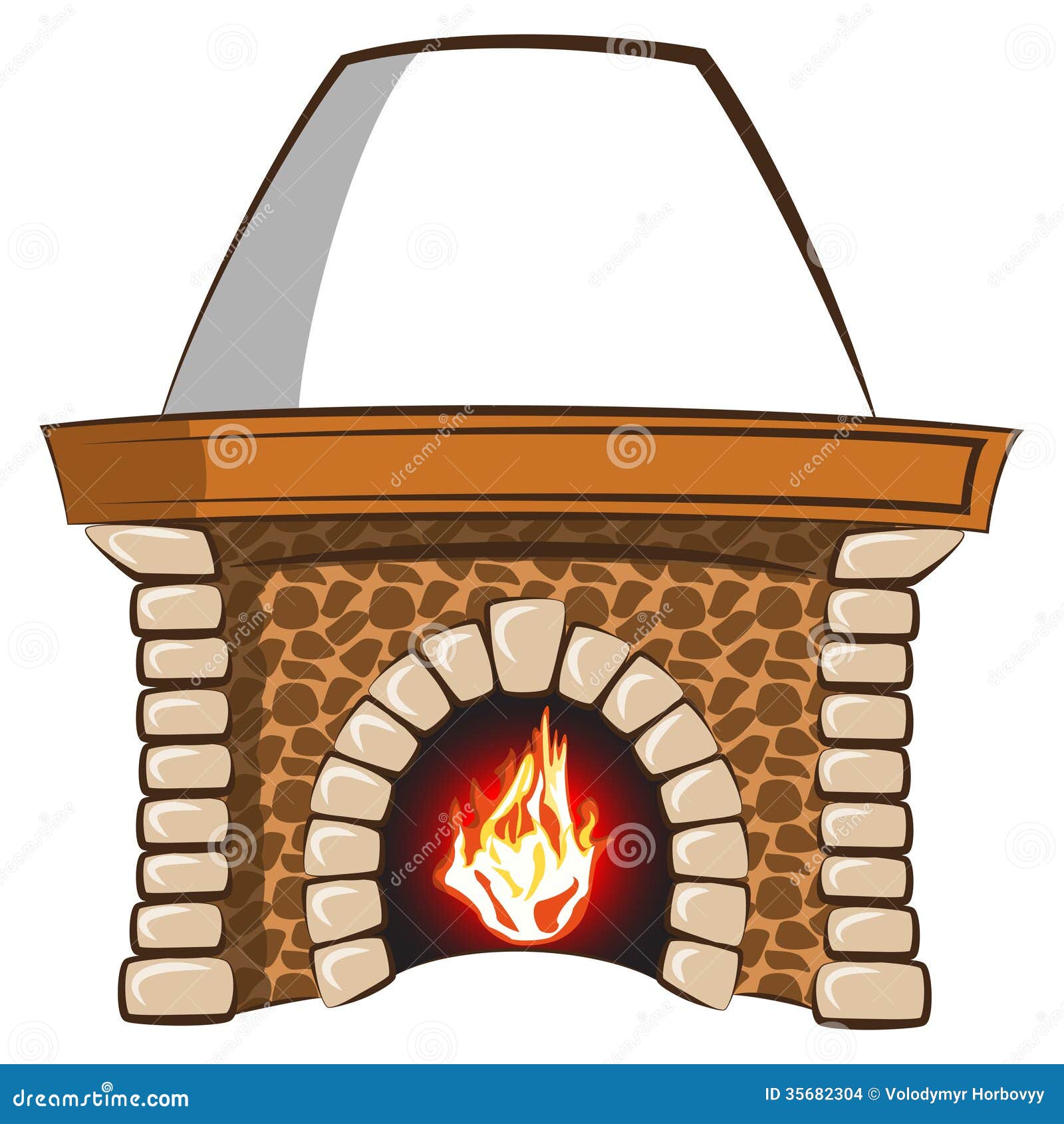 Open haard vector illustratie. Illustration of hitte - 35682304