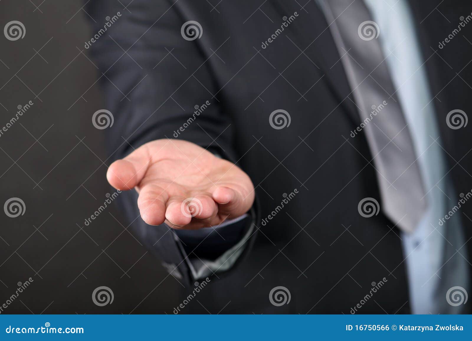 Open Hand stock photo. Image of reaching, suit, holding - 16750566