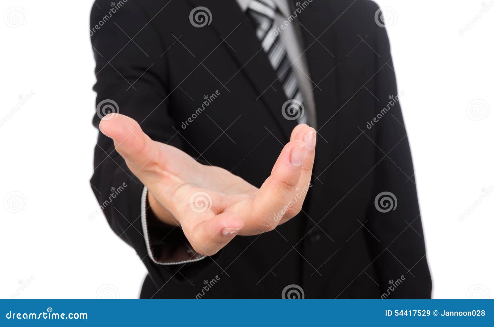 Open hand of business man stock image. Image of hand - 54417529
