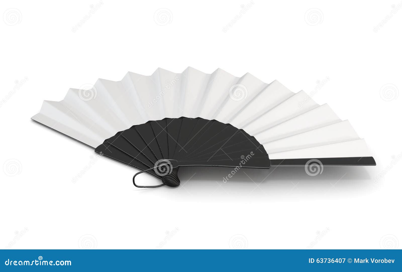 Open Hand Fan . 3d Illustration. Stock Illustration - Illustration of ...