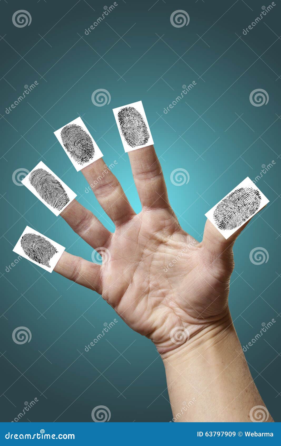 Open Hand with Fingerprints Stock Image - Image of fingertip, scanner ...