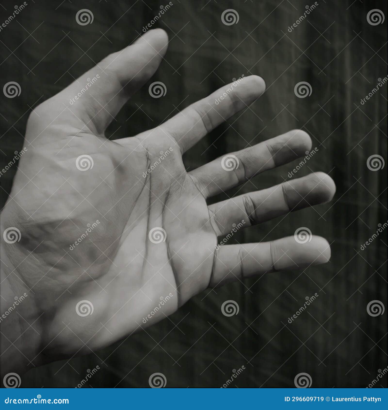 Open Hand Gesture on Dark Abstract Stock Image - Image of bodylanguage ...