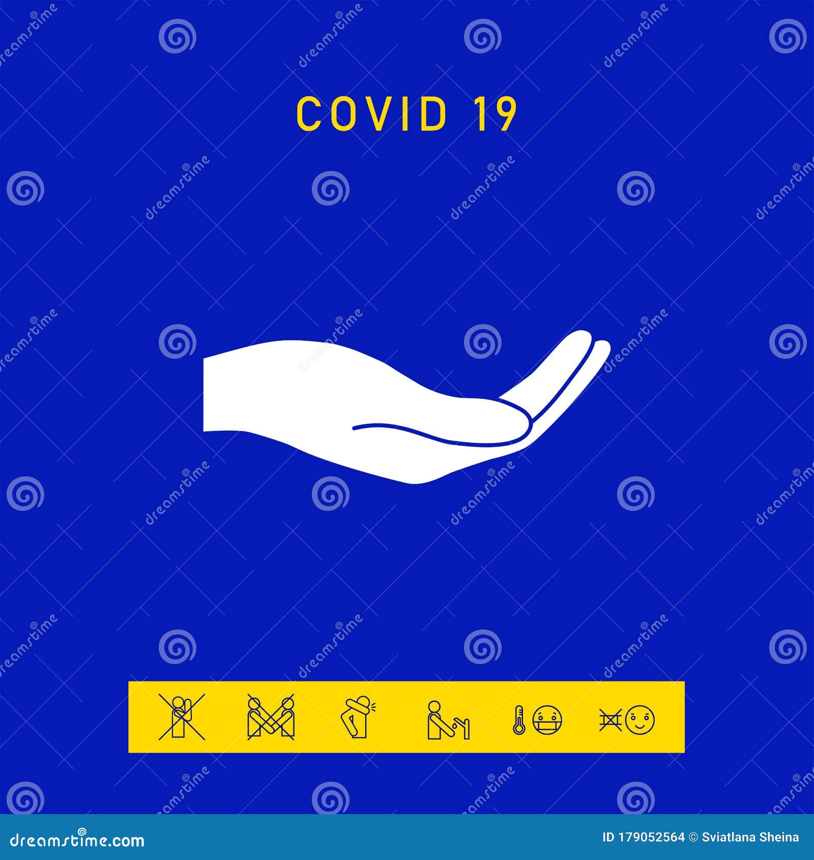 Open Hand Icon. Graphic Elements for Your Design Stock Illustration ...