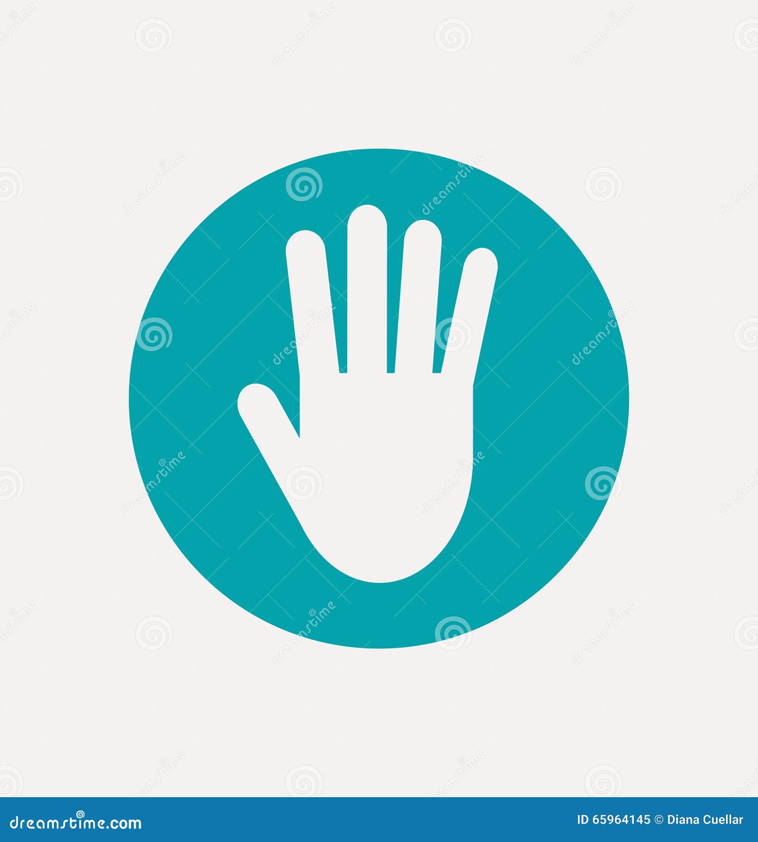 Open hand icon stock vector. Illustration of hand, vector - 65964145