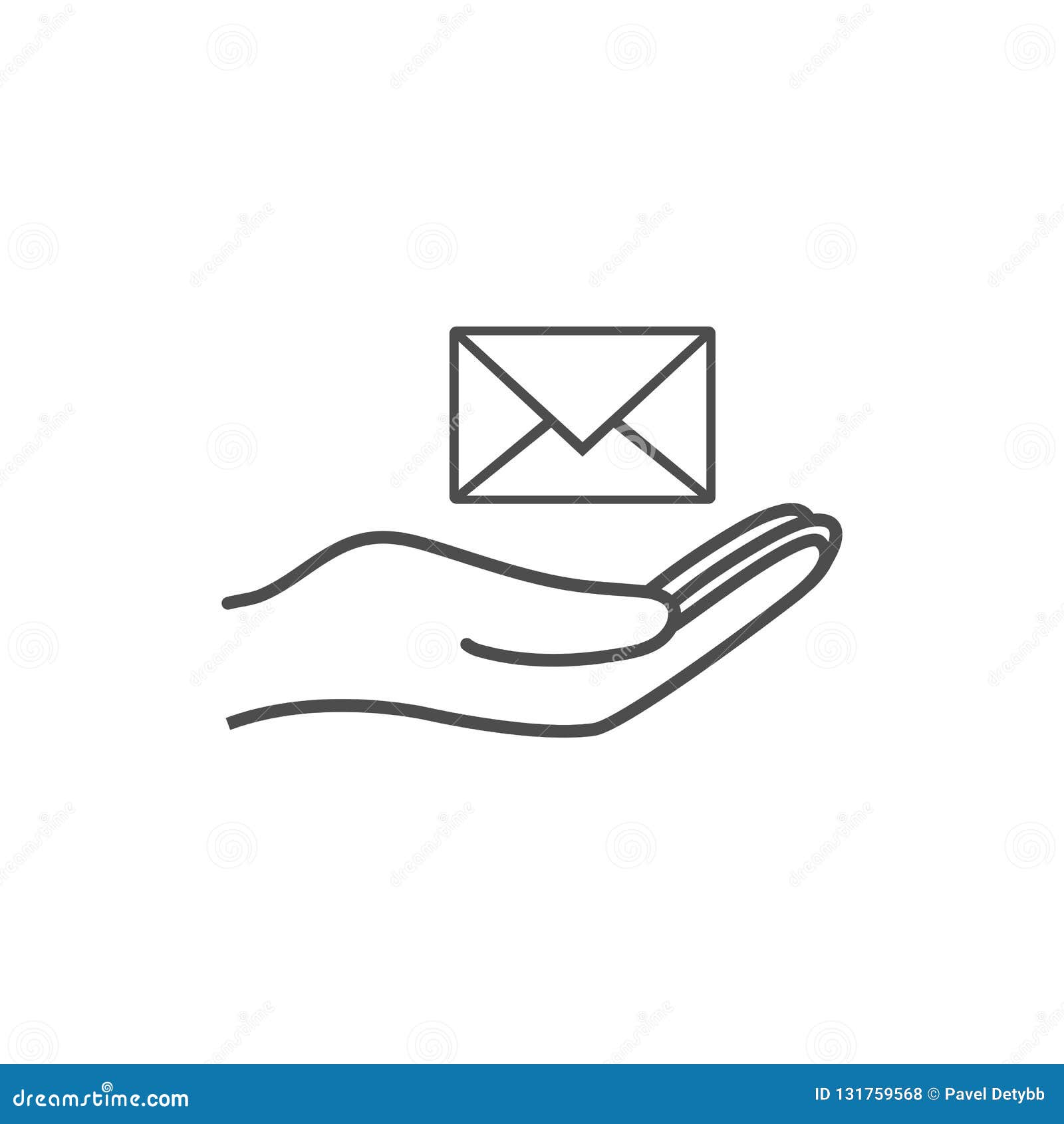 Open Hand Icon with Message Icon. Vector Illustration. Flat Design ... Open Hand Icon with Message Icon. Vector Illustration. Flat Design ...