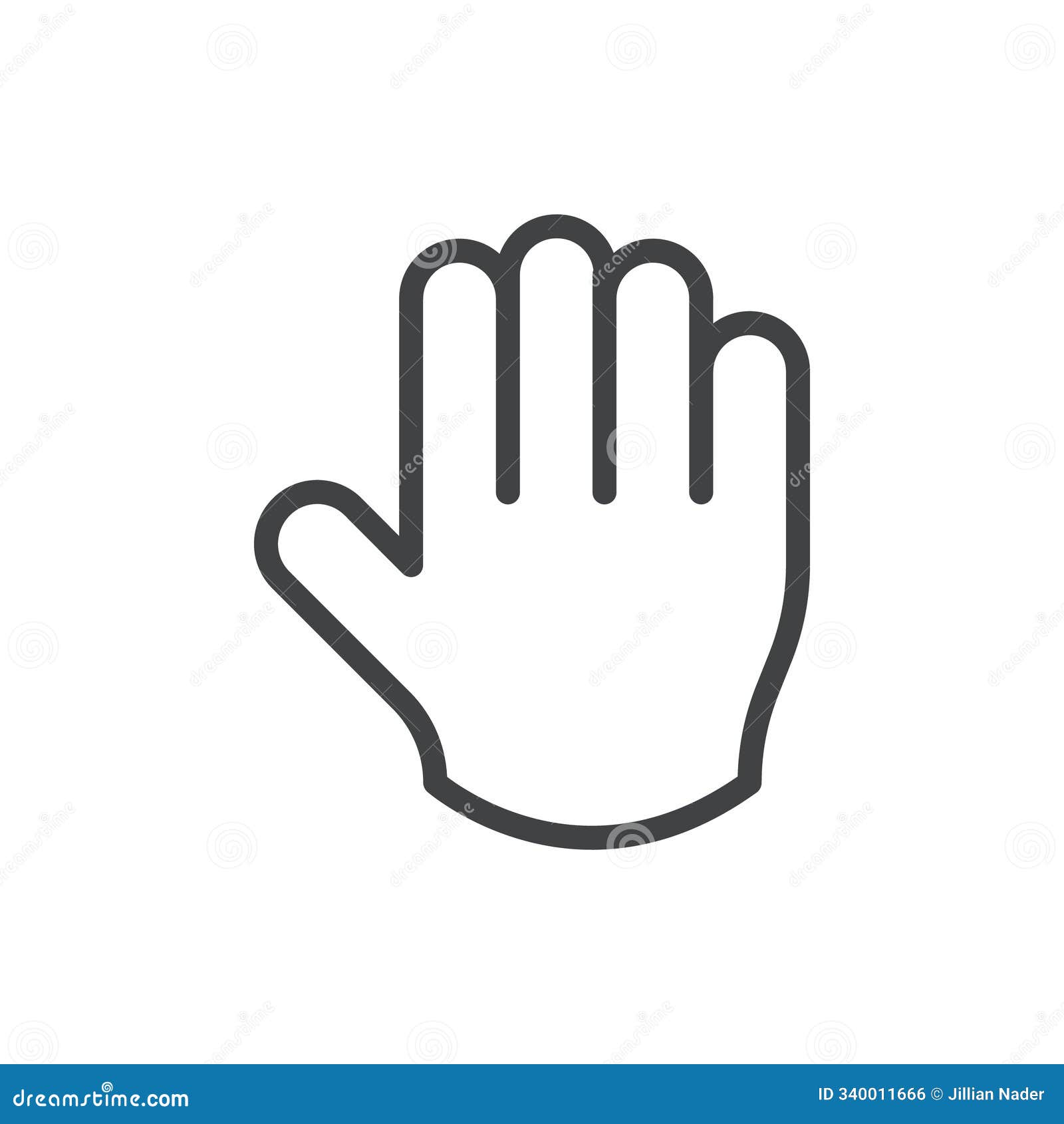 Open Hand Icon Symbolizing Help or Interaction Stock Illustration ...