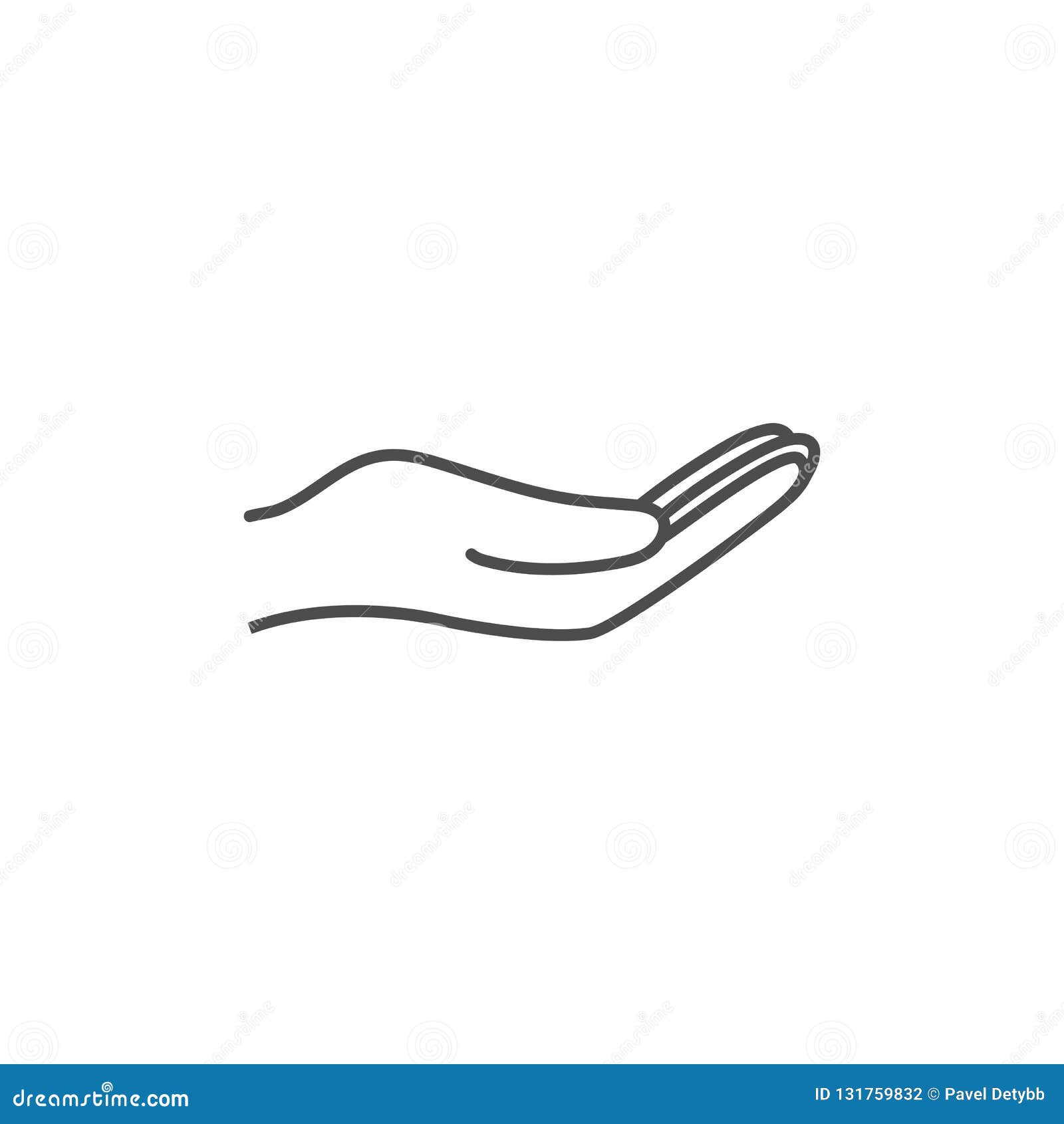 Open Hand Icon. Vector Illustration Flat Design Stock Illustration ...