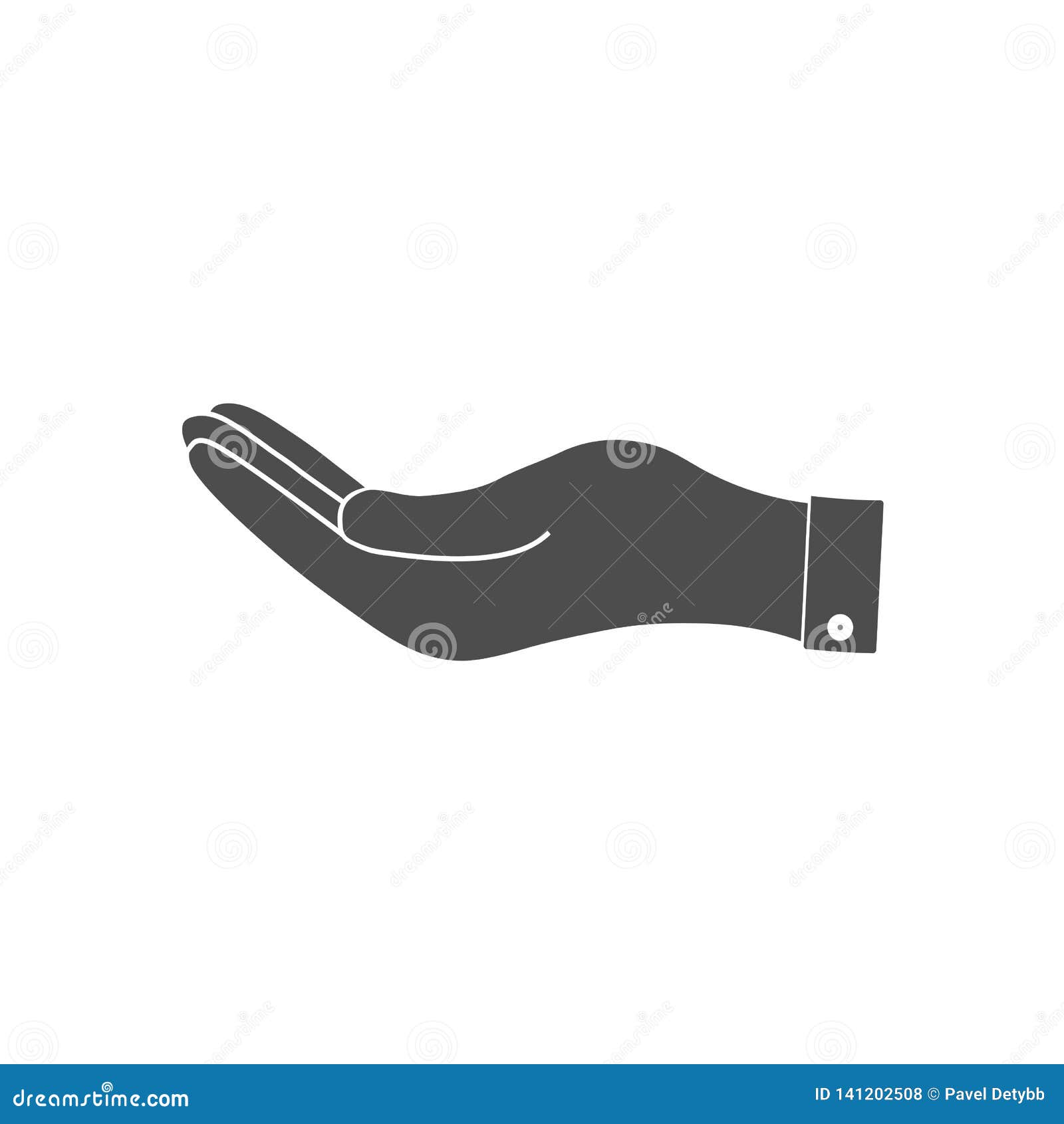 Open Hand Icon. Vector Illustration, Flat Design Stock Illustration ...