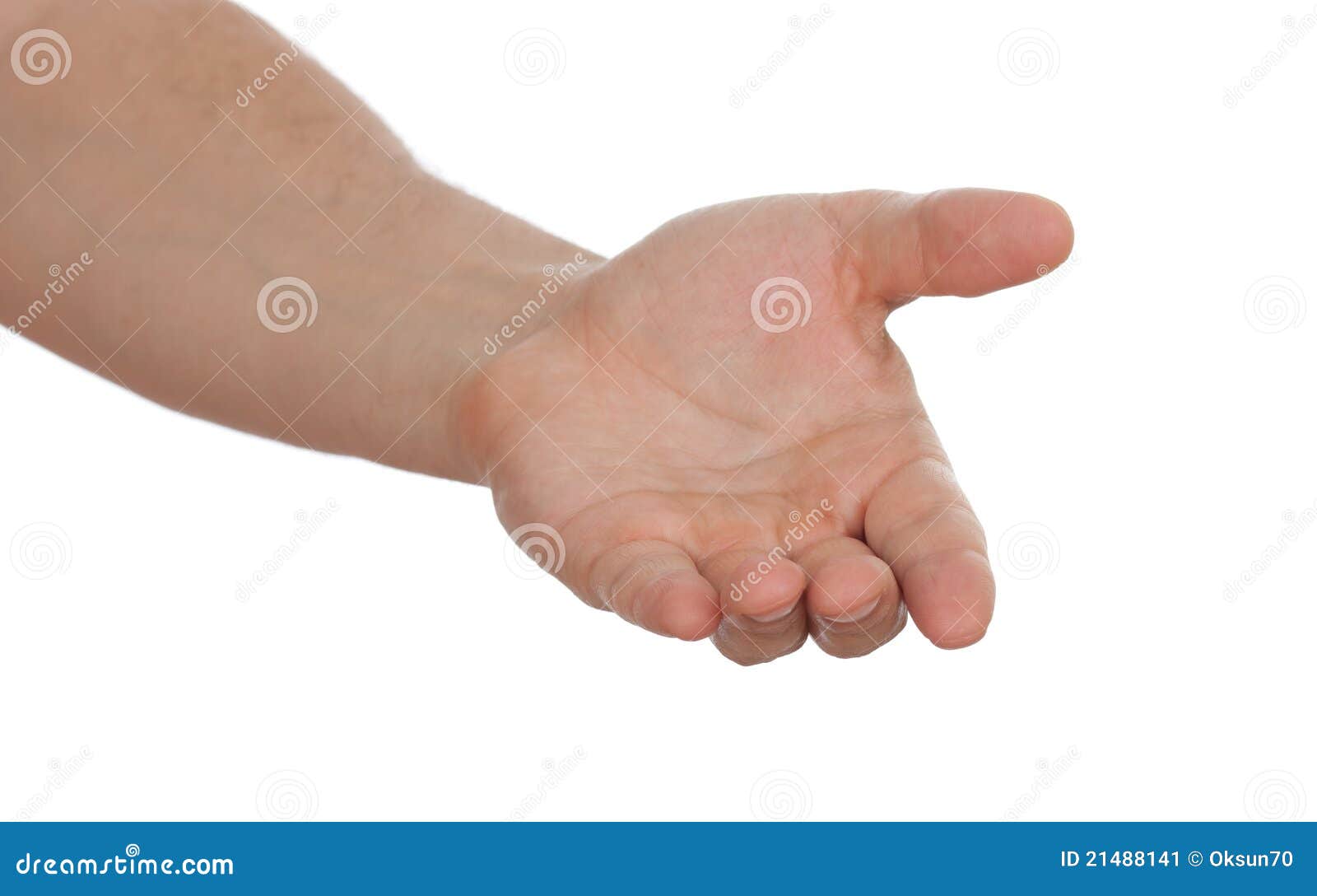 Open Hand of Man Isolated on White Stock Image - Image of creativity ...