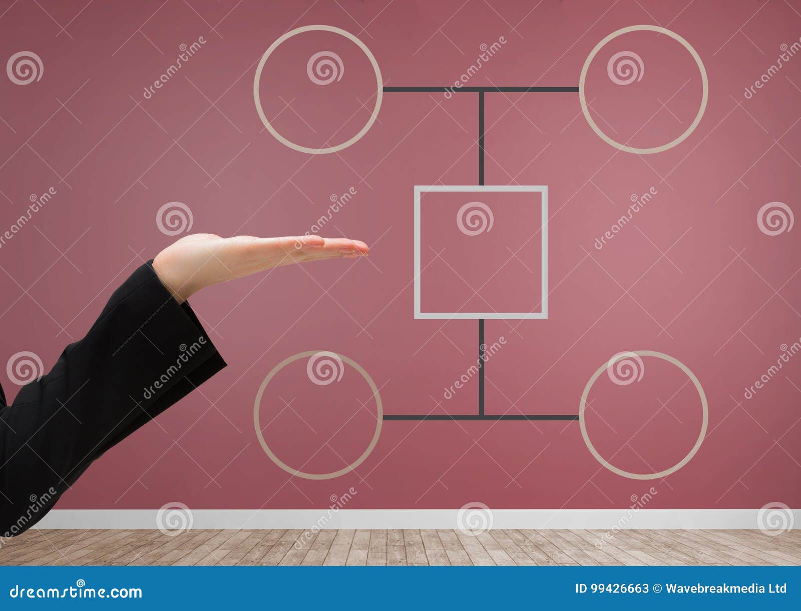Open Hand with Mind Map in Room Stock Image - Image of arrangement ...