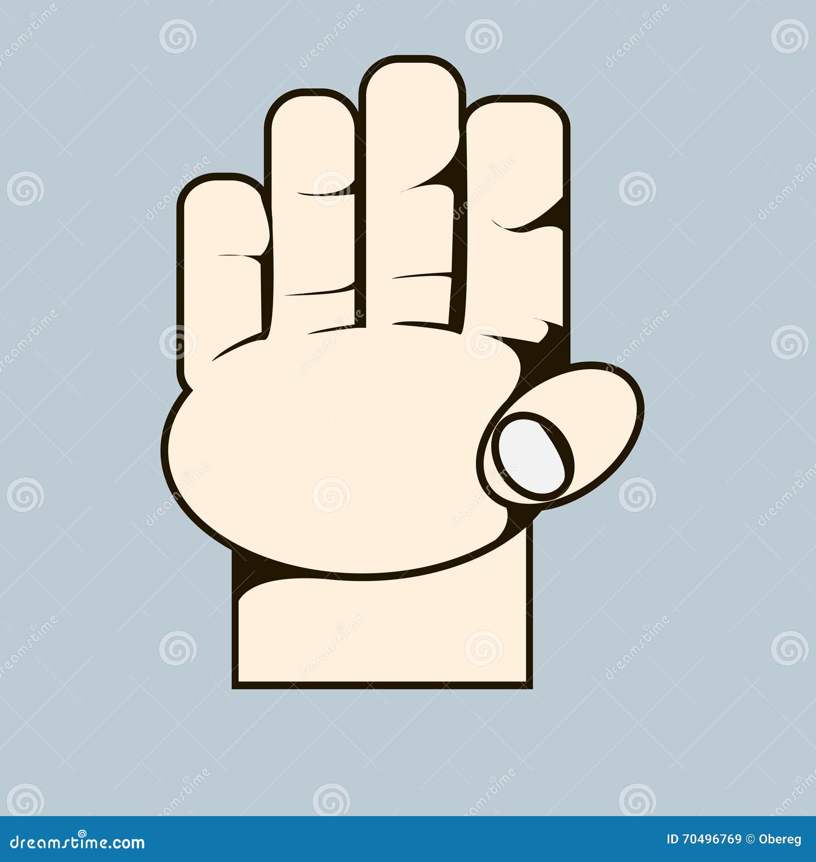 Open Hand Modern Flat Design Stock Vector - Illustration of concept ...