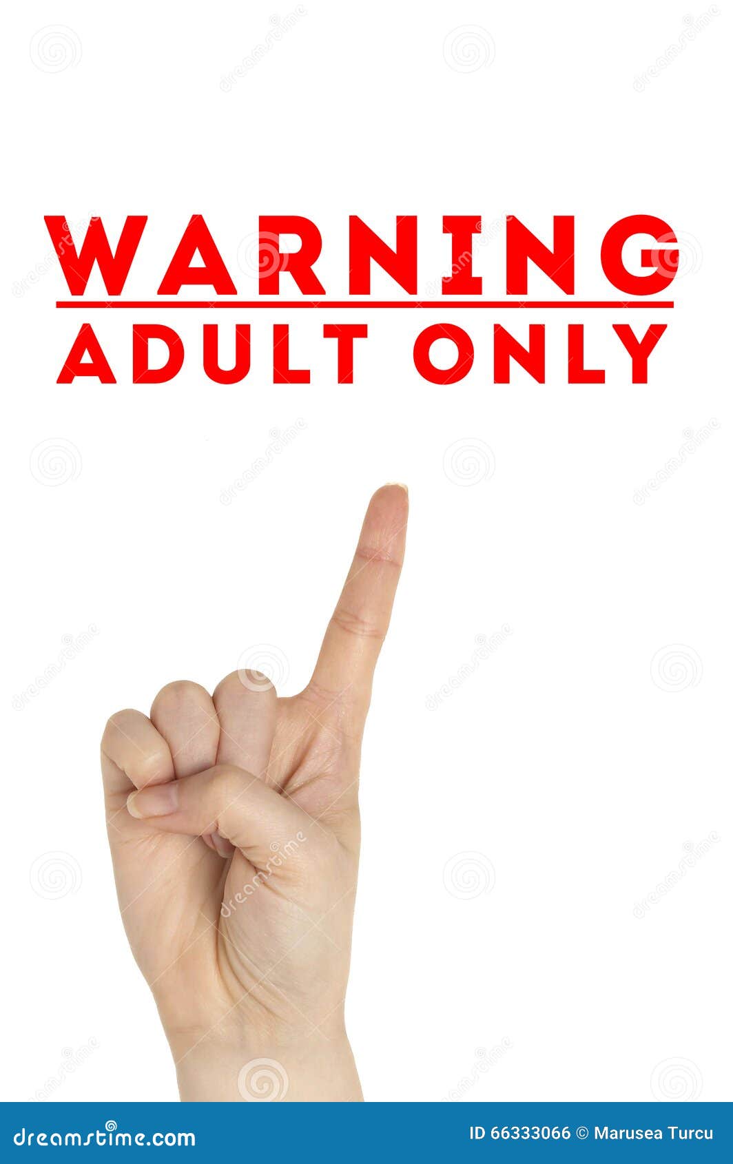 Open Hand Raised Adults only Sign Painted Stock Photo - Image of closed ...